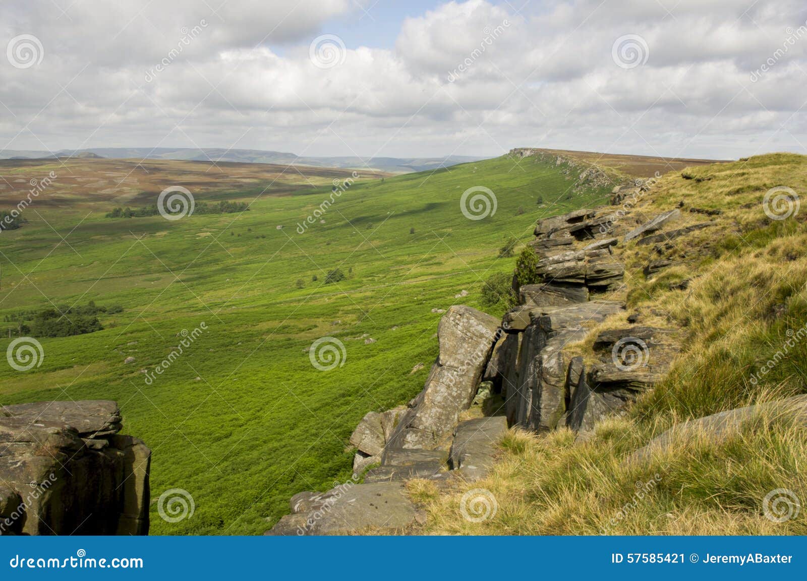 Stanage Edge stock image. Image of edge, south, valley - 57585421