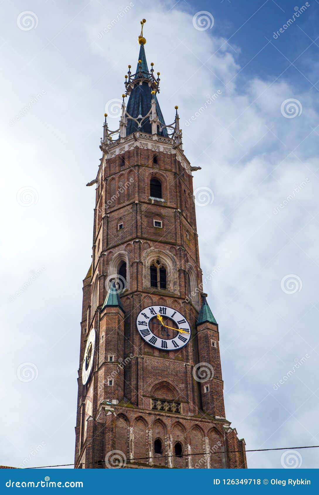 A Stand-alone Clock Tower in Europe. Germany. 2018g. Stock Photo ...