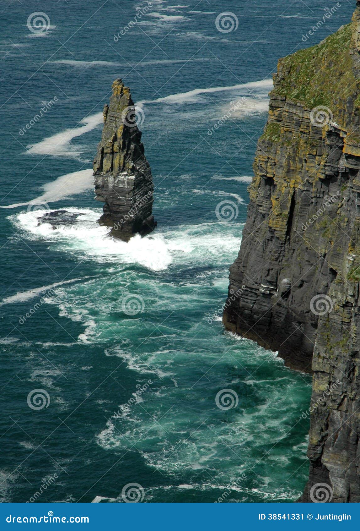 A Stand Alone Rock on the Ocean Stock Image - Image of corrosion, ocean ...