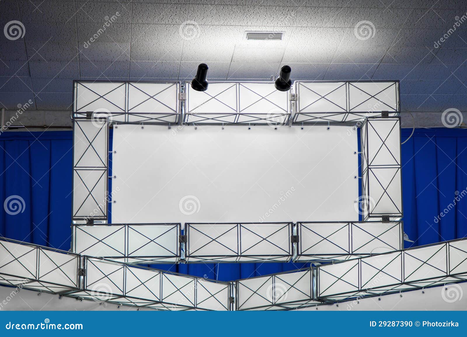 Stand banner with lightbox stock photo. Image of boards - 29287390