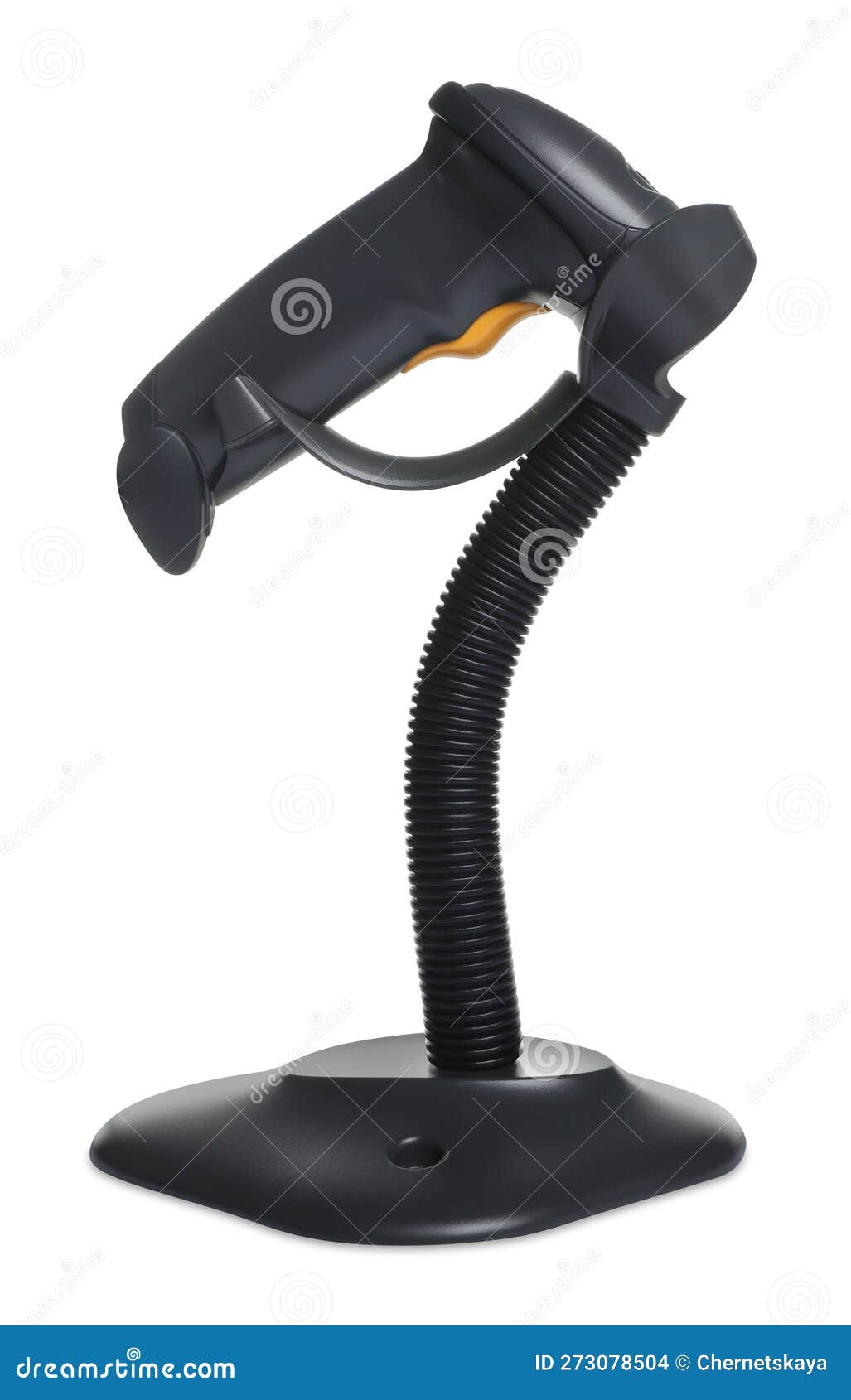 Stand with Barcode Scanner Isolated on White Stock Photo - Image of ...