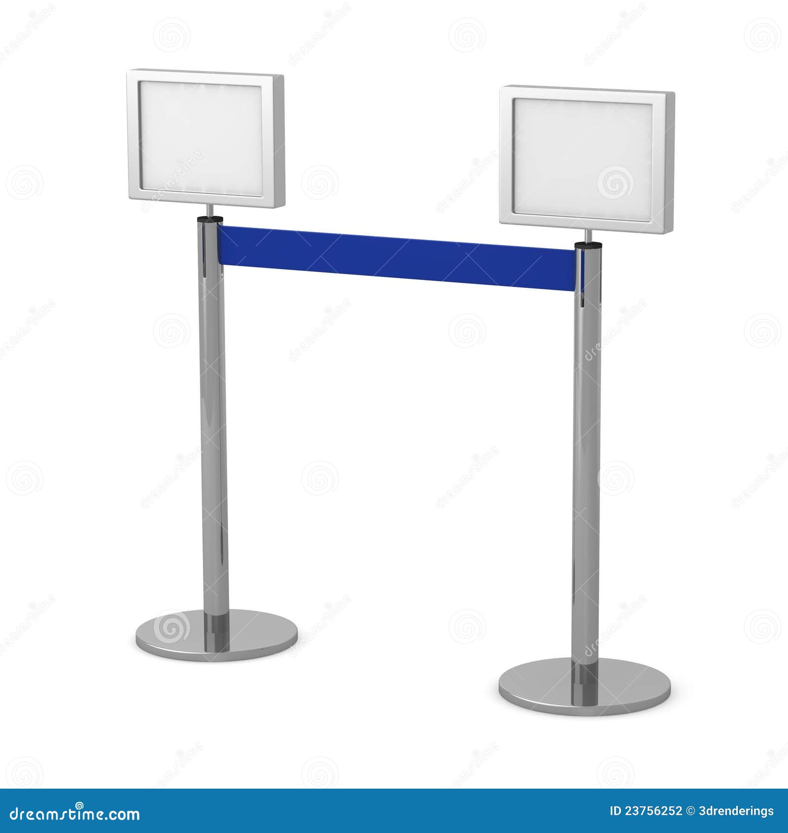 Stand Barrier with 2 Screens Stock Illustration - Illustration of ...