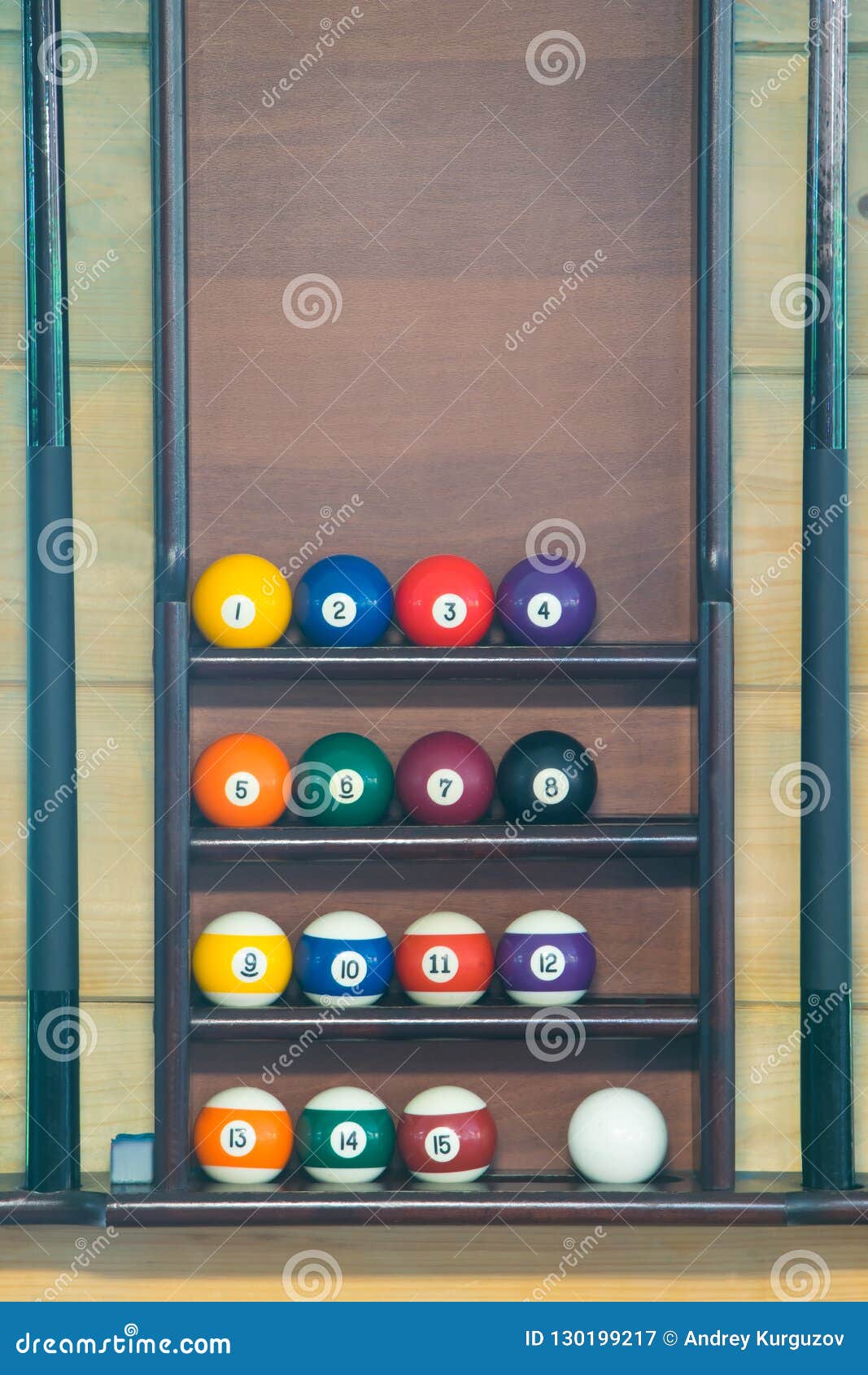 Stand for Billiard Balls Arranged in Order, Background Stock Image ...