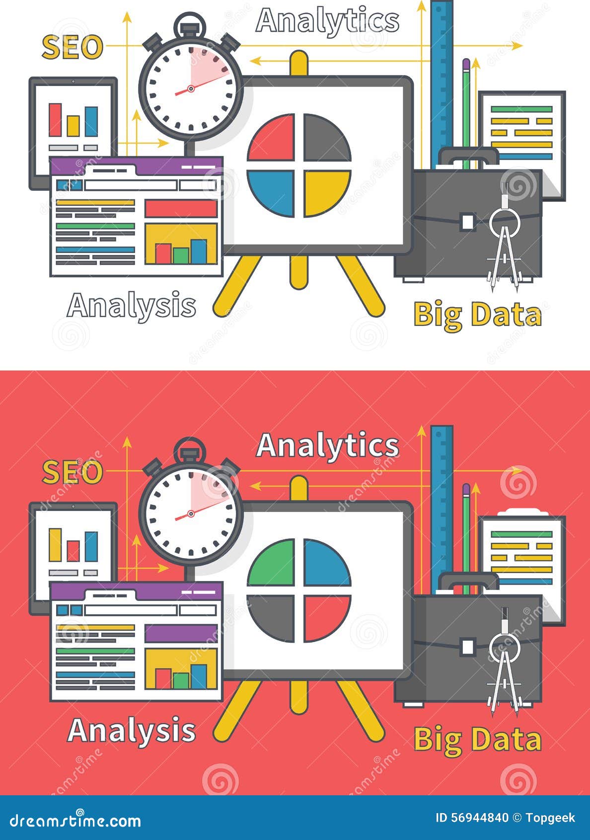Stand With Charts And Parameters Cartoon Vector | CartoonDealer.com ...