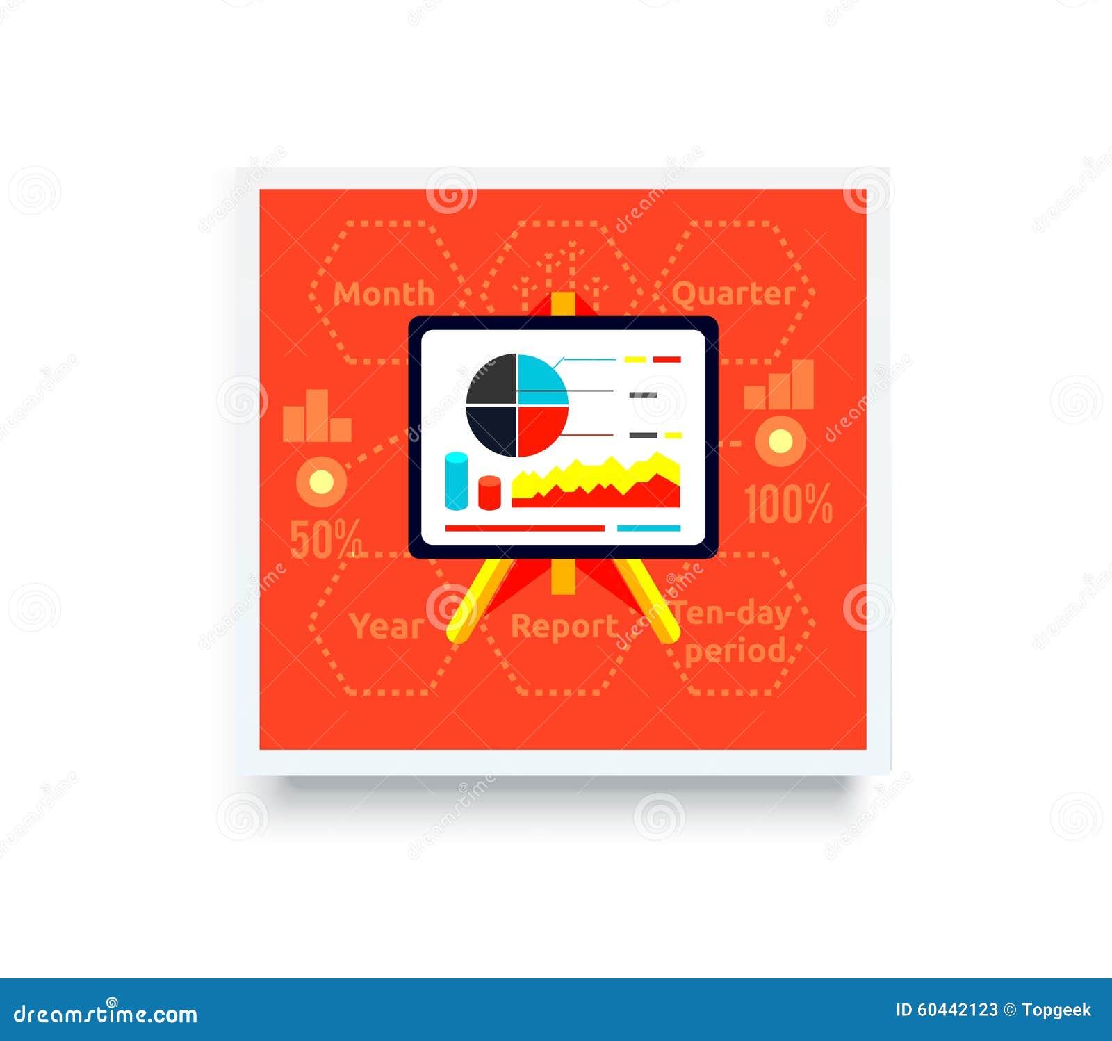 Stand With Charts And Parameters Cartoon Vector | CartoonDealer.com ...