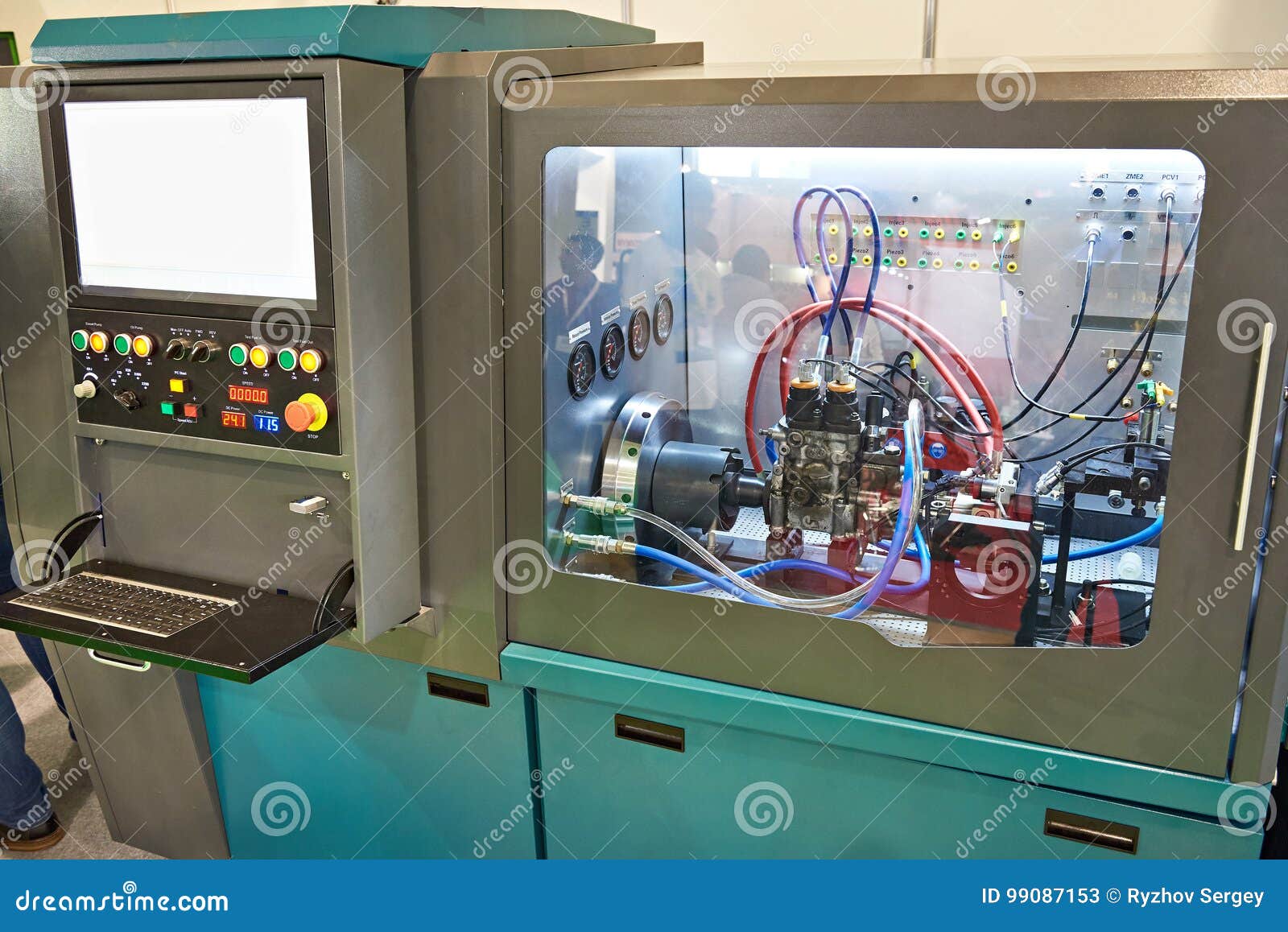 Stand for Checking Diesel Injectors and Pumps in Workshop Stock Image ...