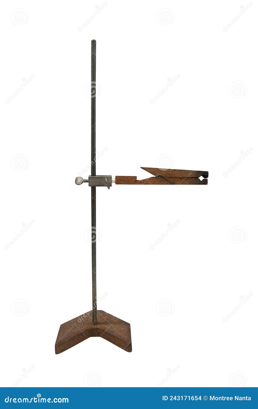 Stand and Clamp Holder Isolated on White Background with Clipping Path ...