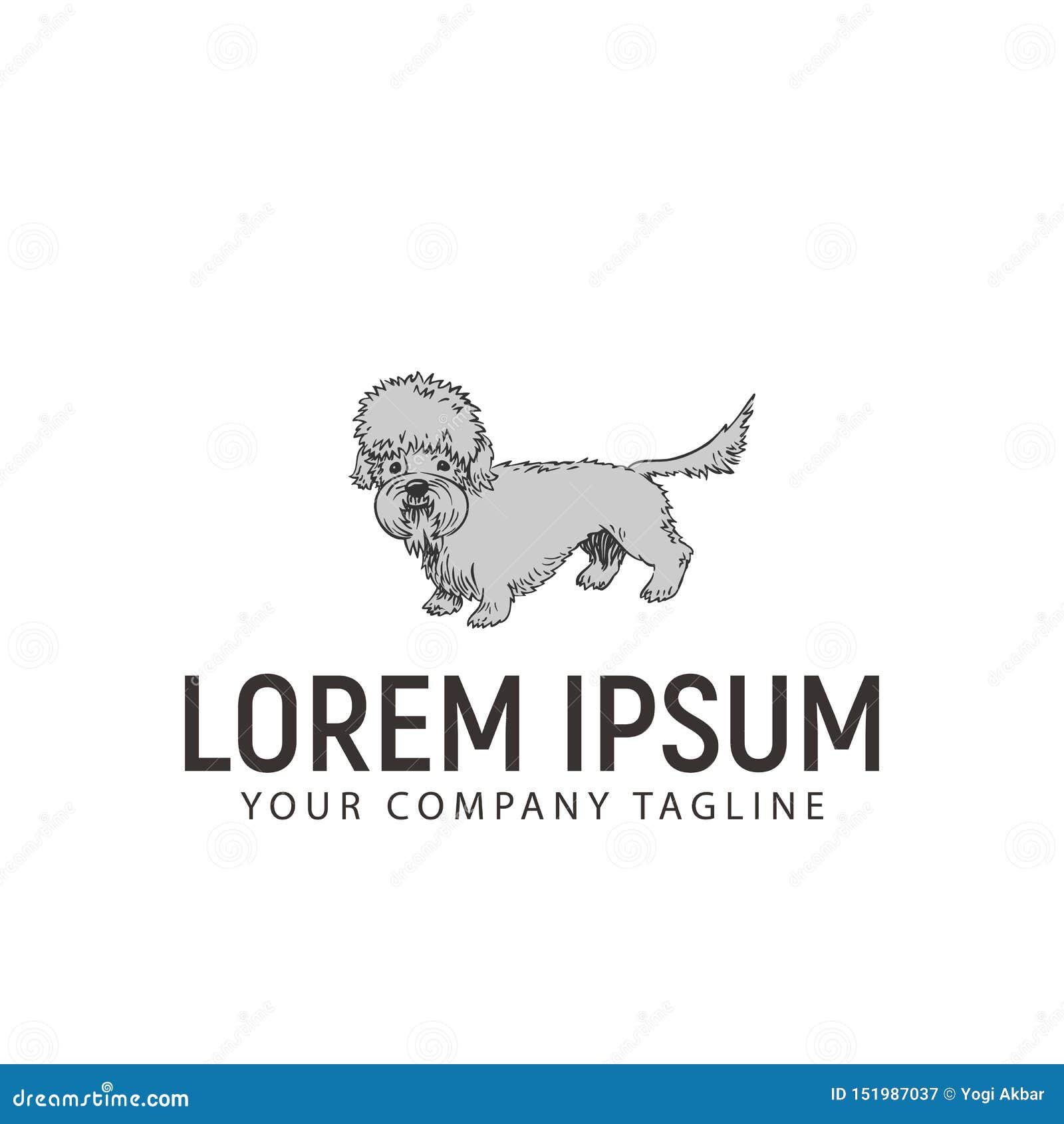 Stand Dog Logo. Pet Dog Logo Design Concept Template Stock Vector ...