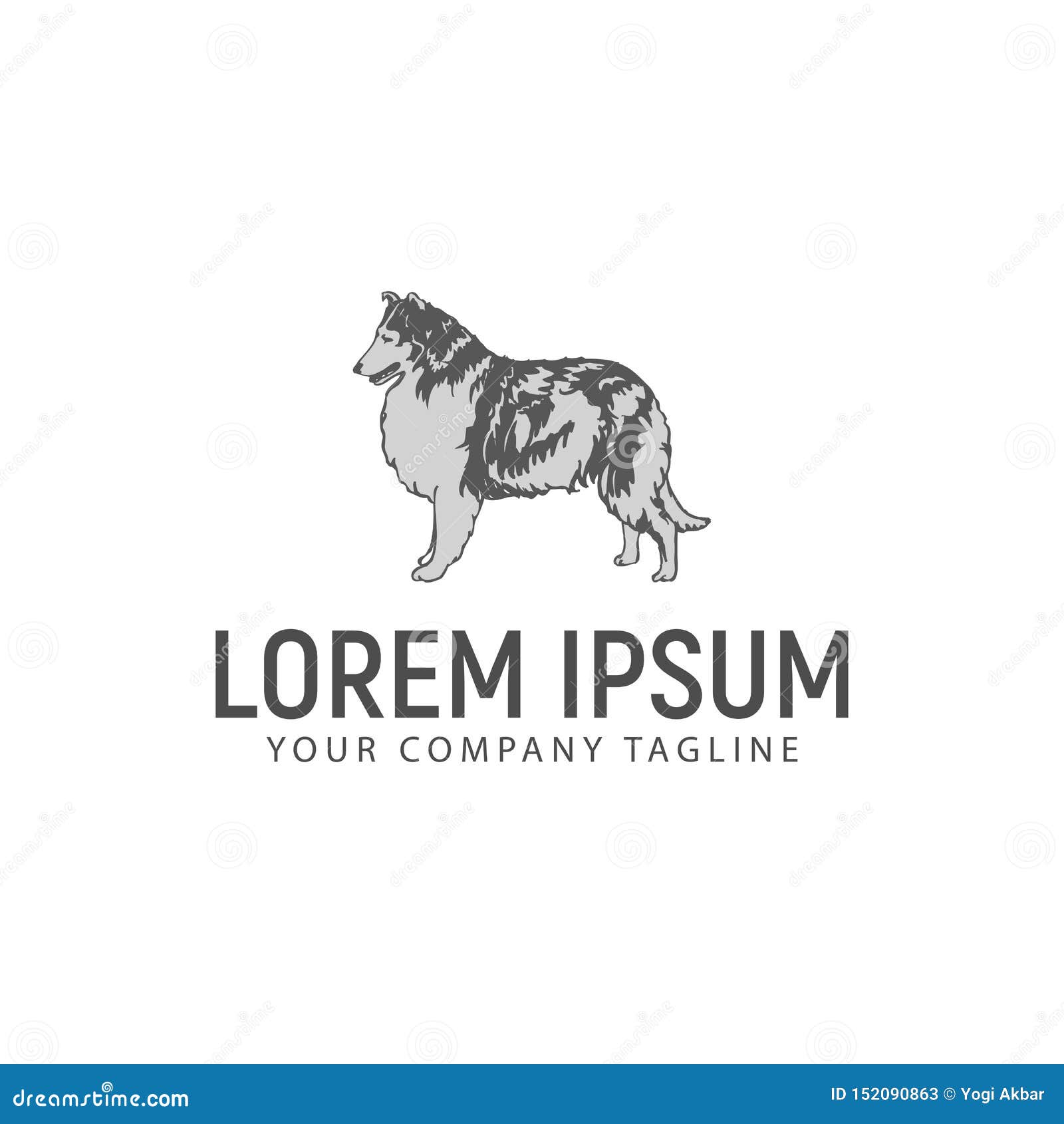 Stand Dog Logo. Pet Dog Logo Logo Design Concept Template Stock Vector ...