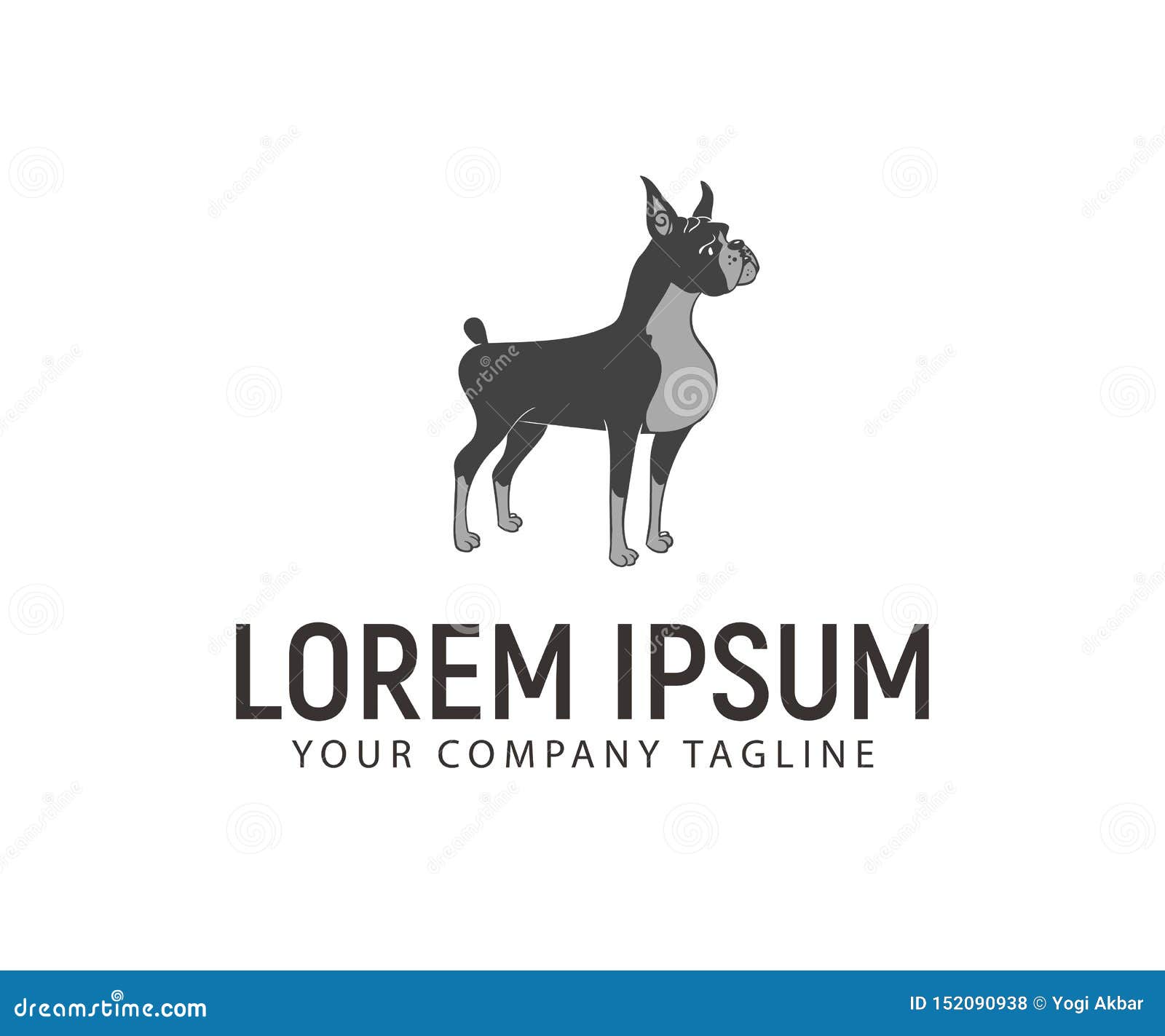 Stand Dog Logo. Pet Dog Logo Logo Design Concept Template Stock Vector ...