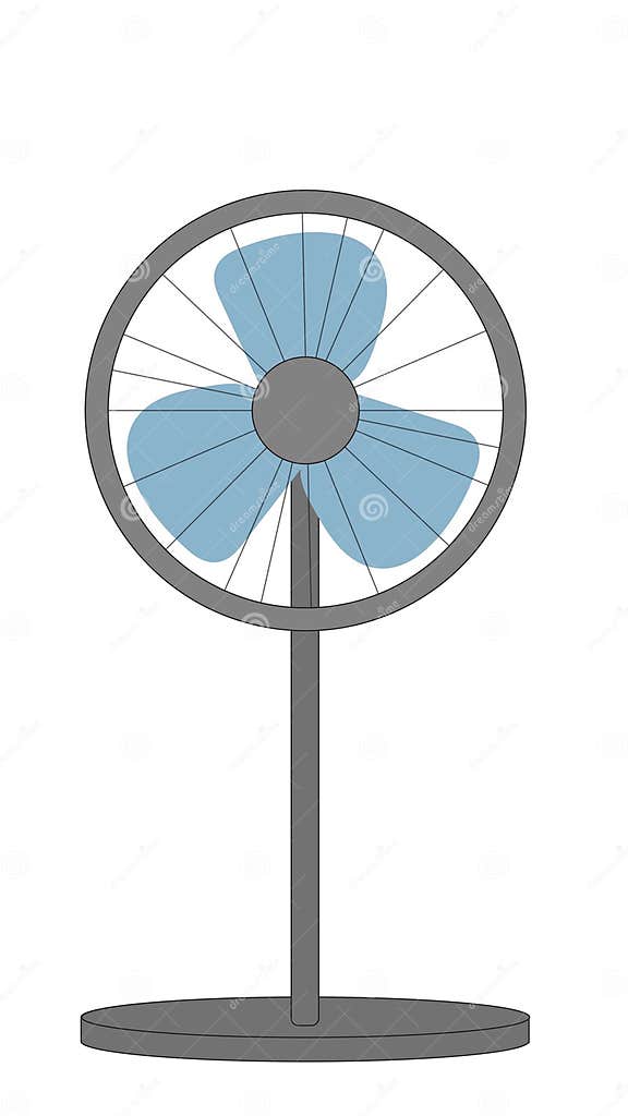 A Stand Fan illustration stock illustration. Illustration of breezes ...