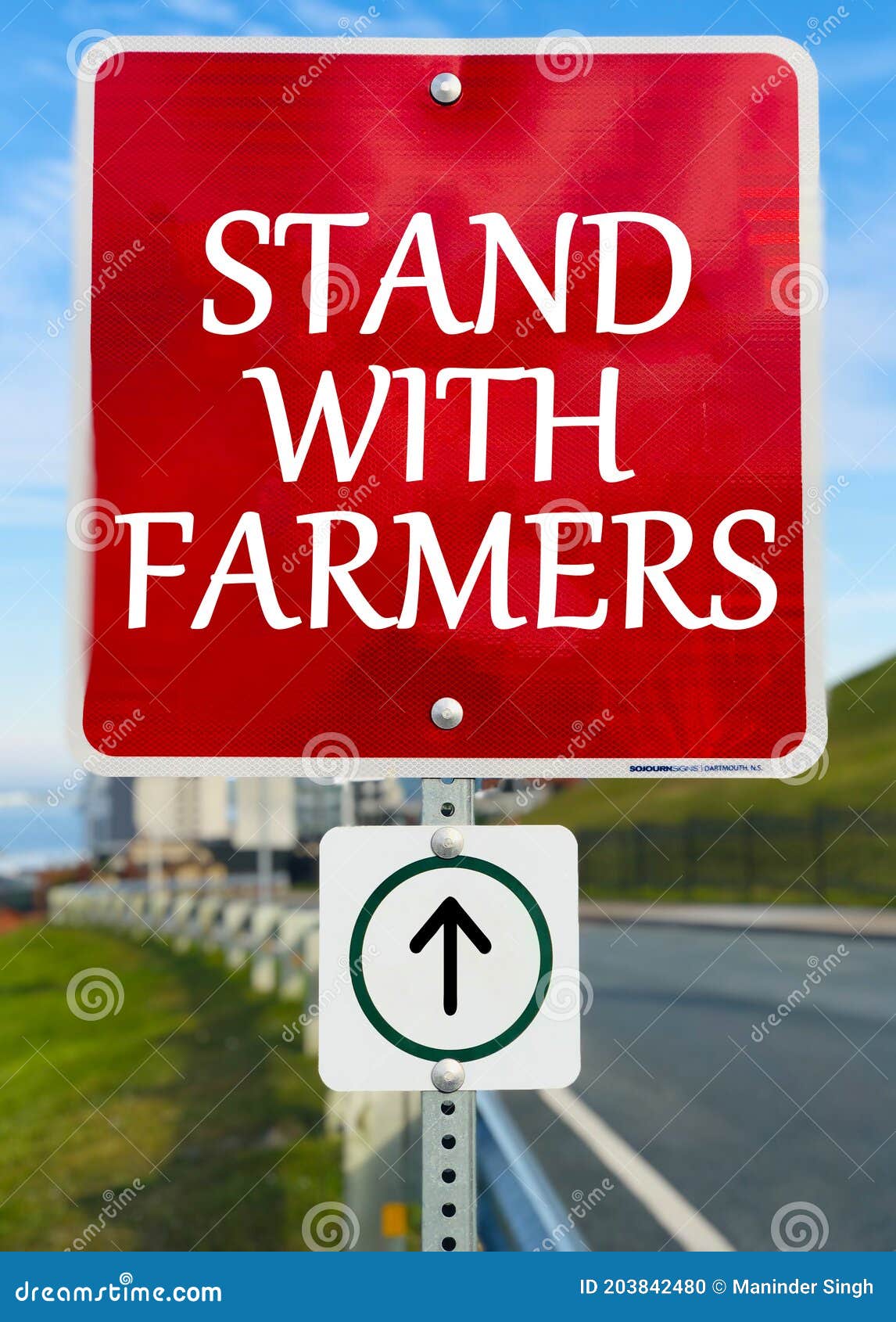 Stand with farmers. stock photo. Image of english, inspirational ...
