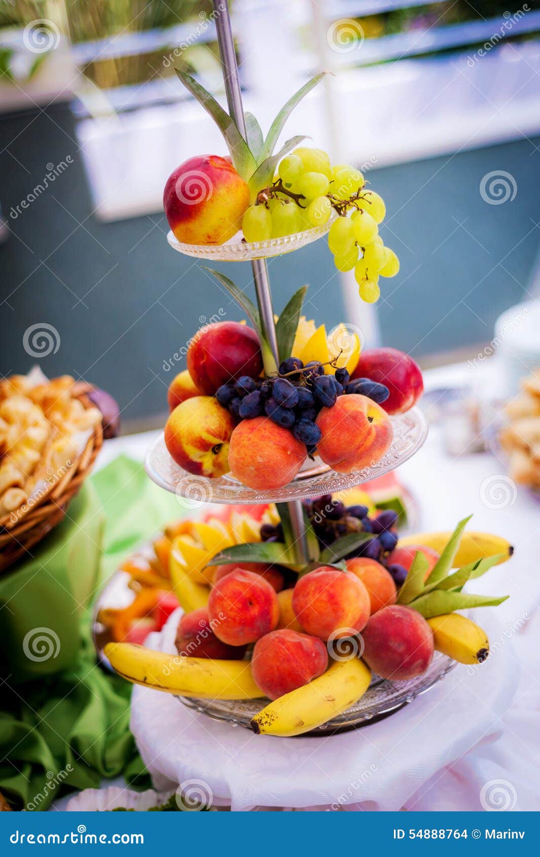 Stand with fresh fruit stock photo. Image of piece, berry - 54888764