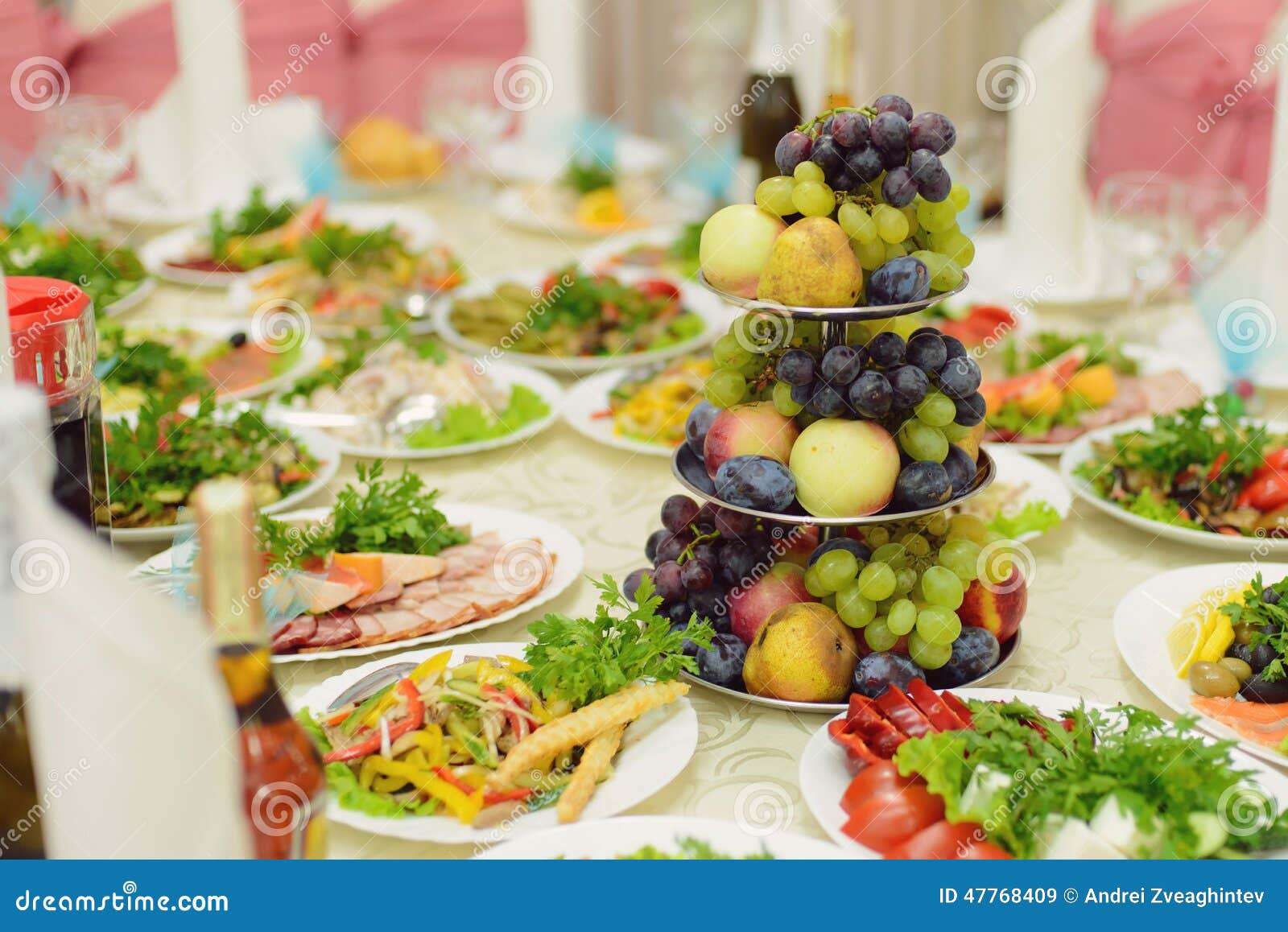 Stand with Fruits stock image. Image of buffet, meat - 47768409