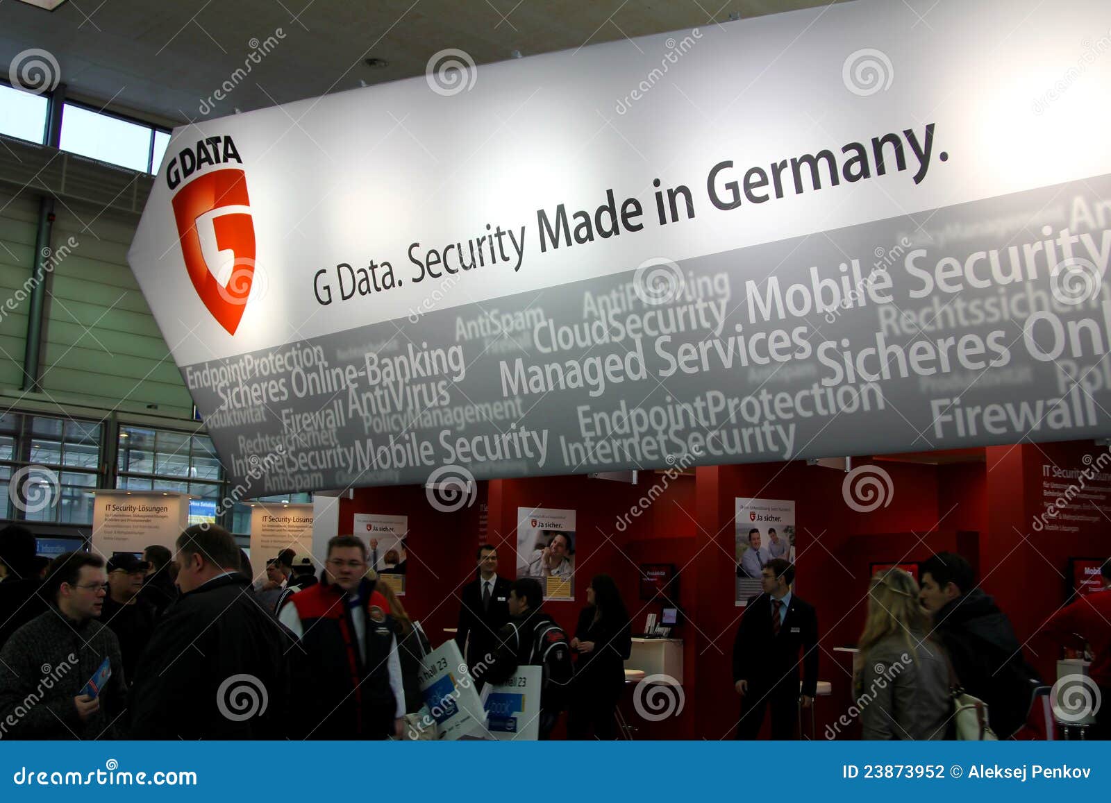 Stand of G-Data in CEBIT Computer Expo Editorial Photography - Image of square, backgrounds ...
