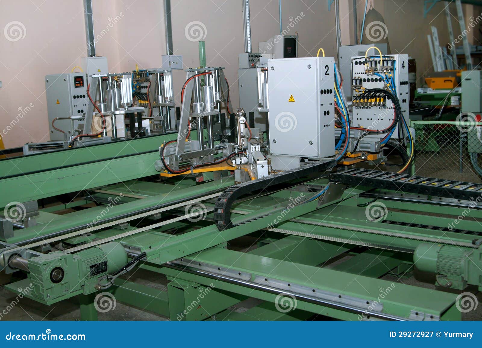 Stand for Glazing from the Production Line of PVC Windows Stock Image ...