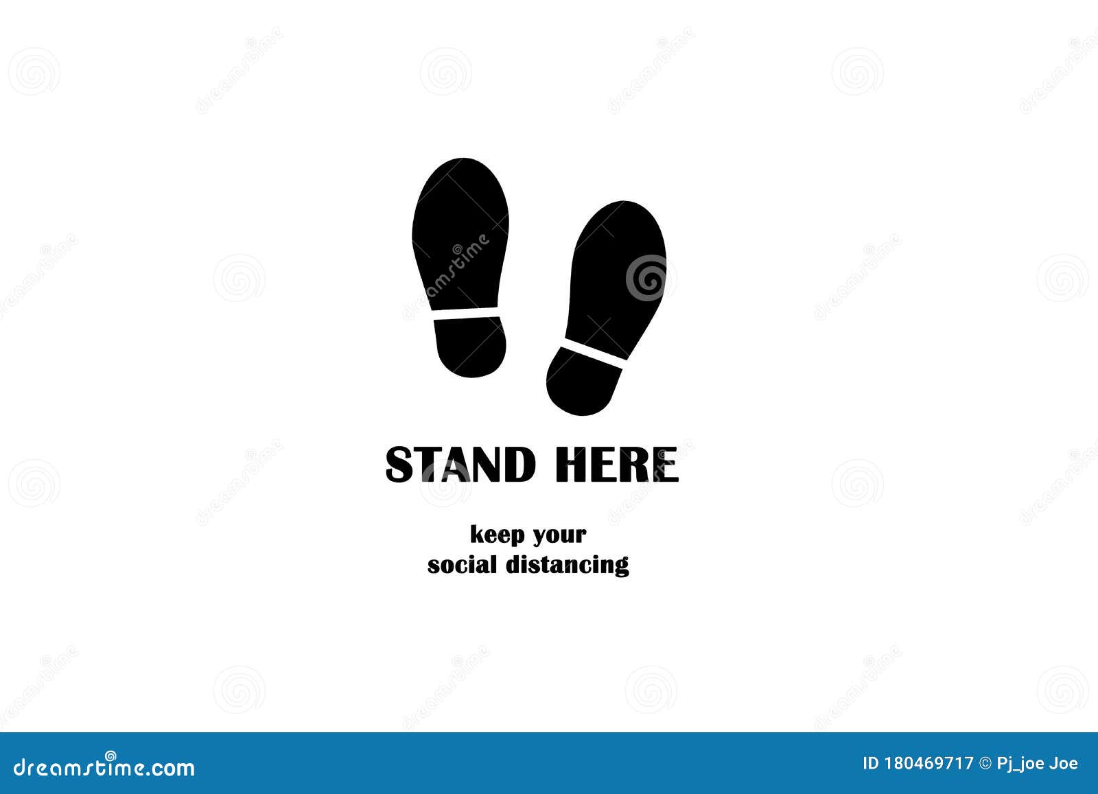 Stand Here Symbol Sign Isolate on Background,Social Distance,Increasing ...