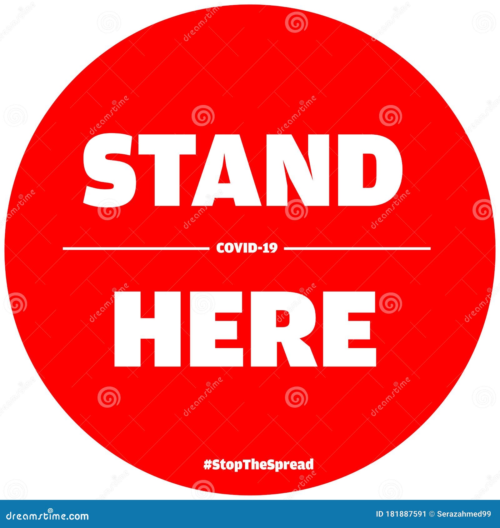 Stand Here Symbol Sign ,Vector Illustration, Isolated On White ...