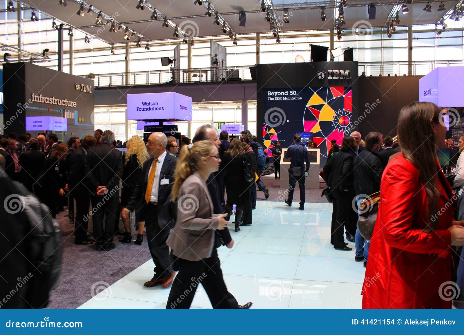 The stand of IBM editorial stock image. Image of square - 41421154