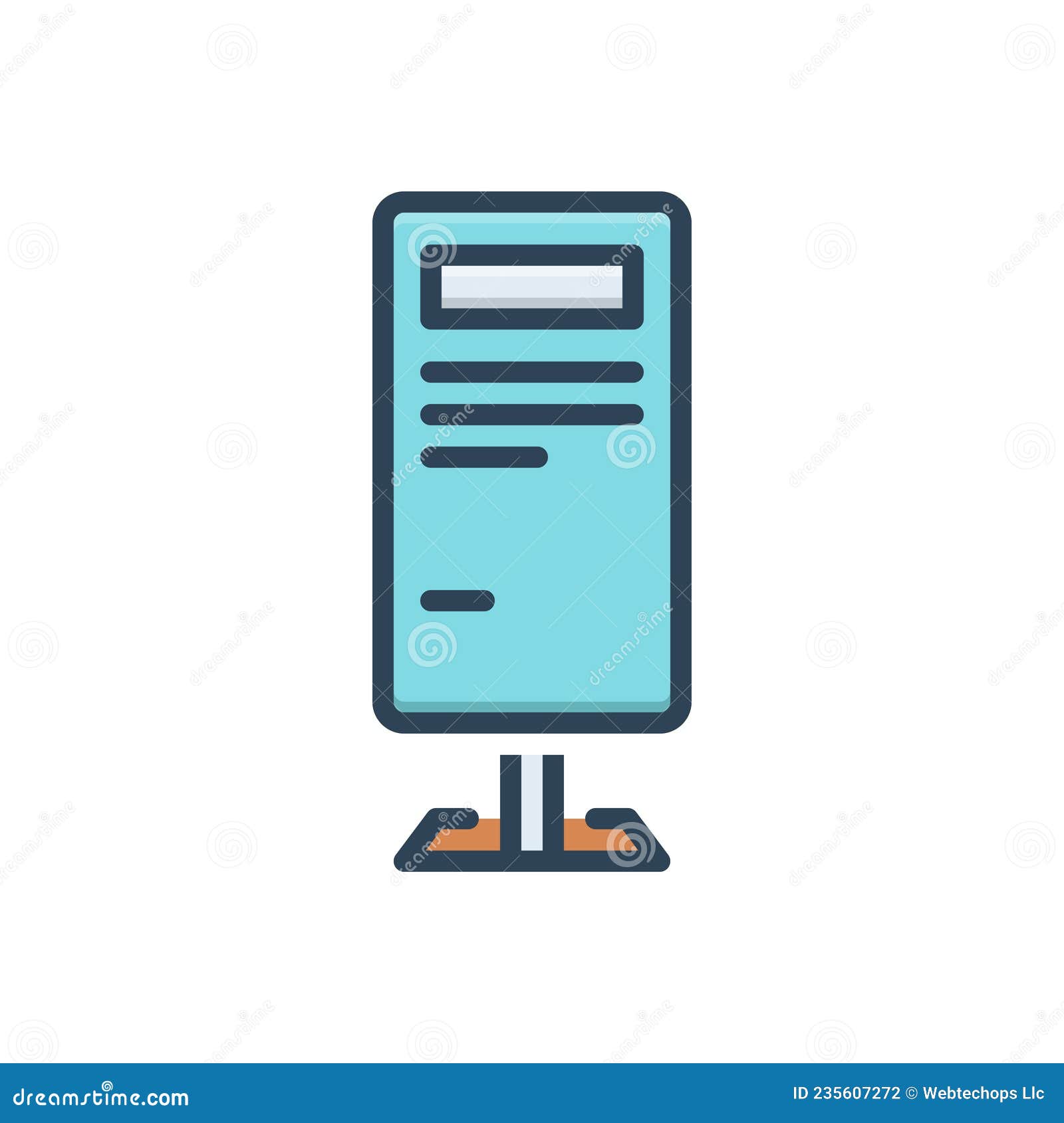 Color Illustration Icon for Stand, Plank and Singpost Stock ...
