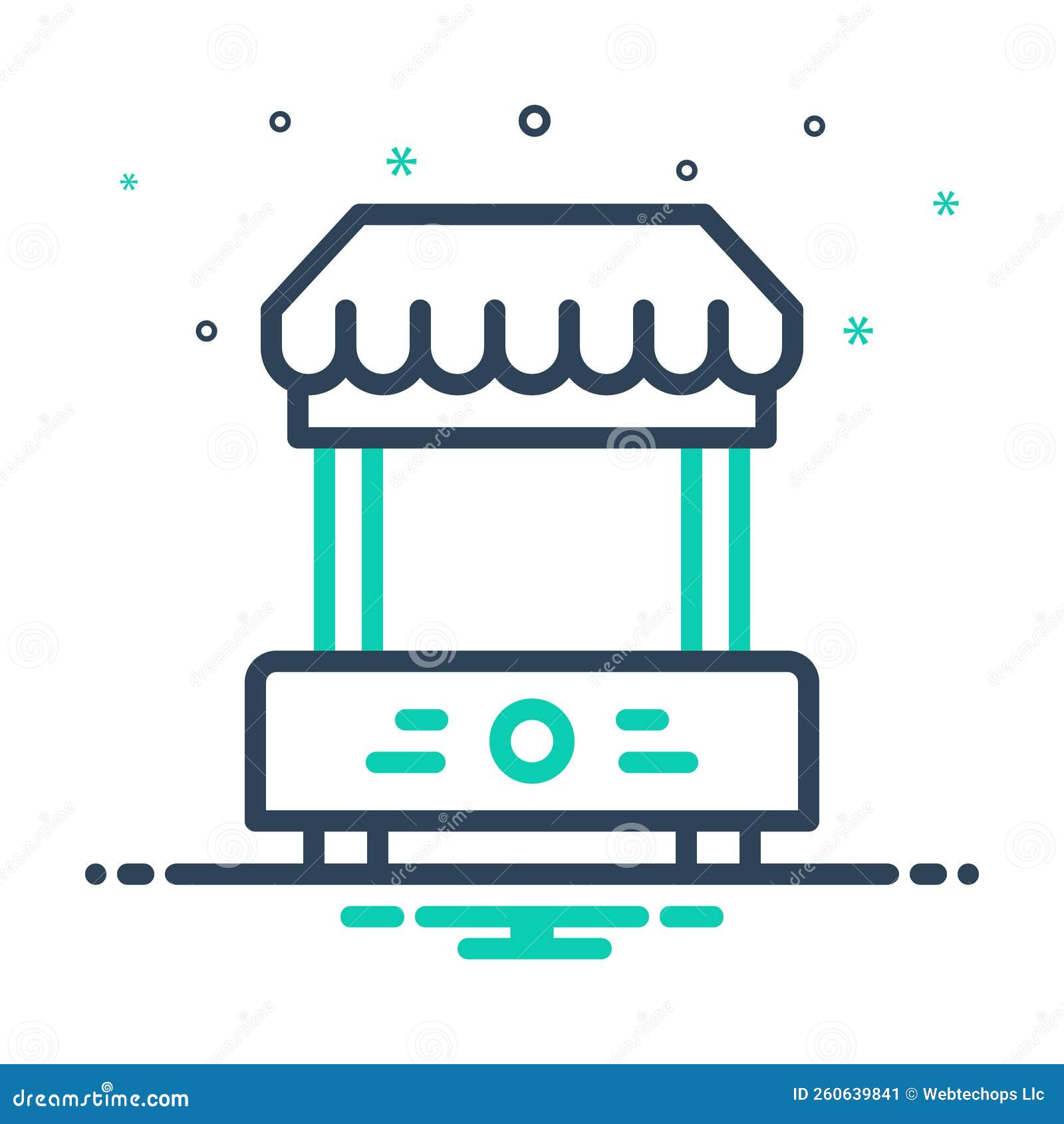 Mix Icon for Stand, Shop and Stall Stock Vector - Illustration of shop ...