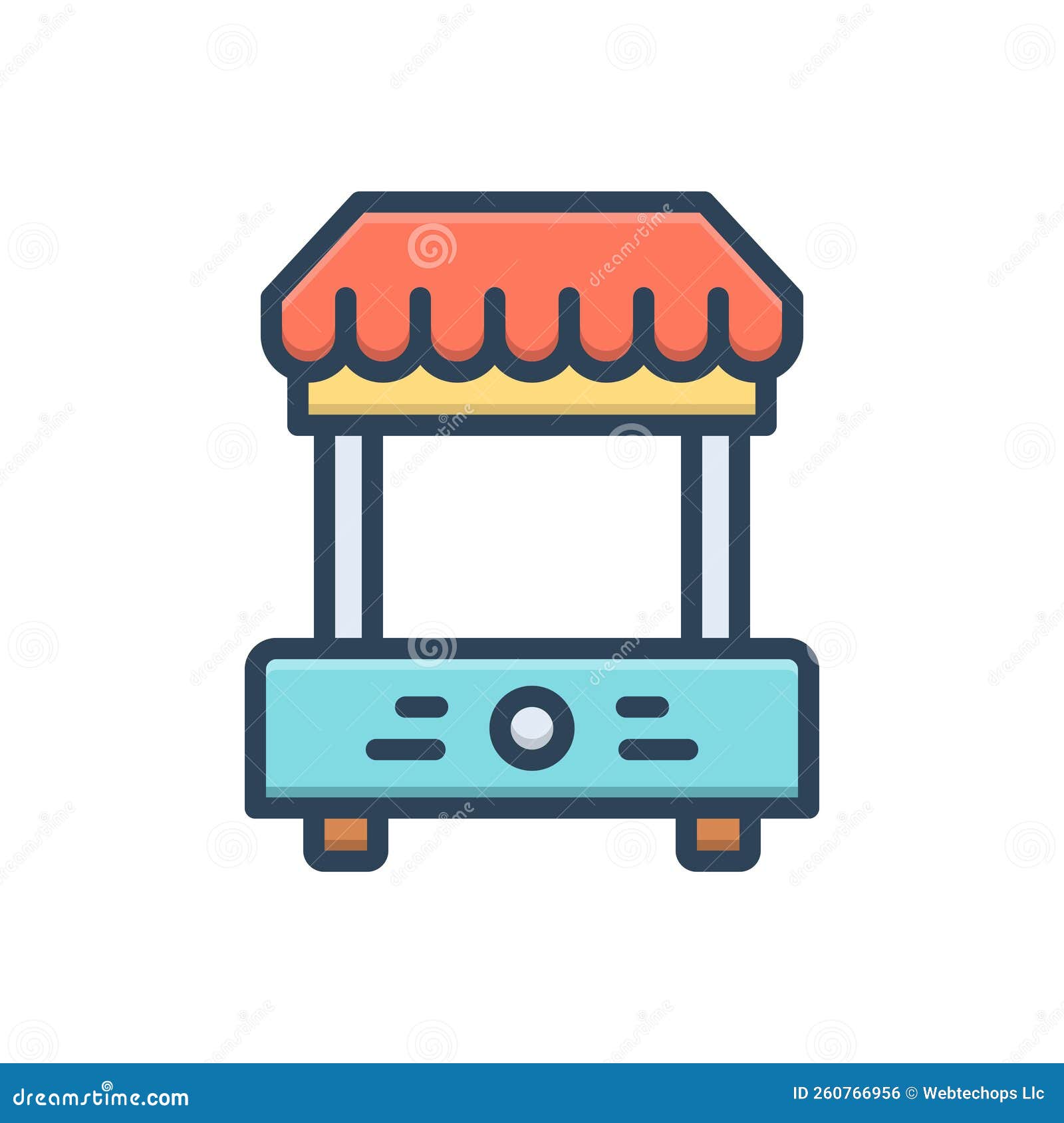 Color Illustration Icon for Stand, Shop and Stall Stock Illustration ...