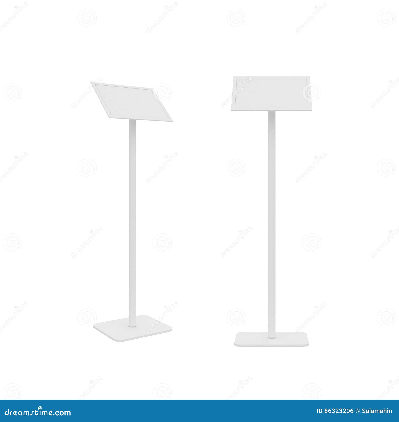Stand Isolated on White Background, 3D Rendering Stock Illustration ...