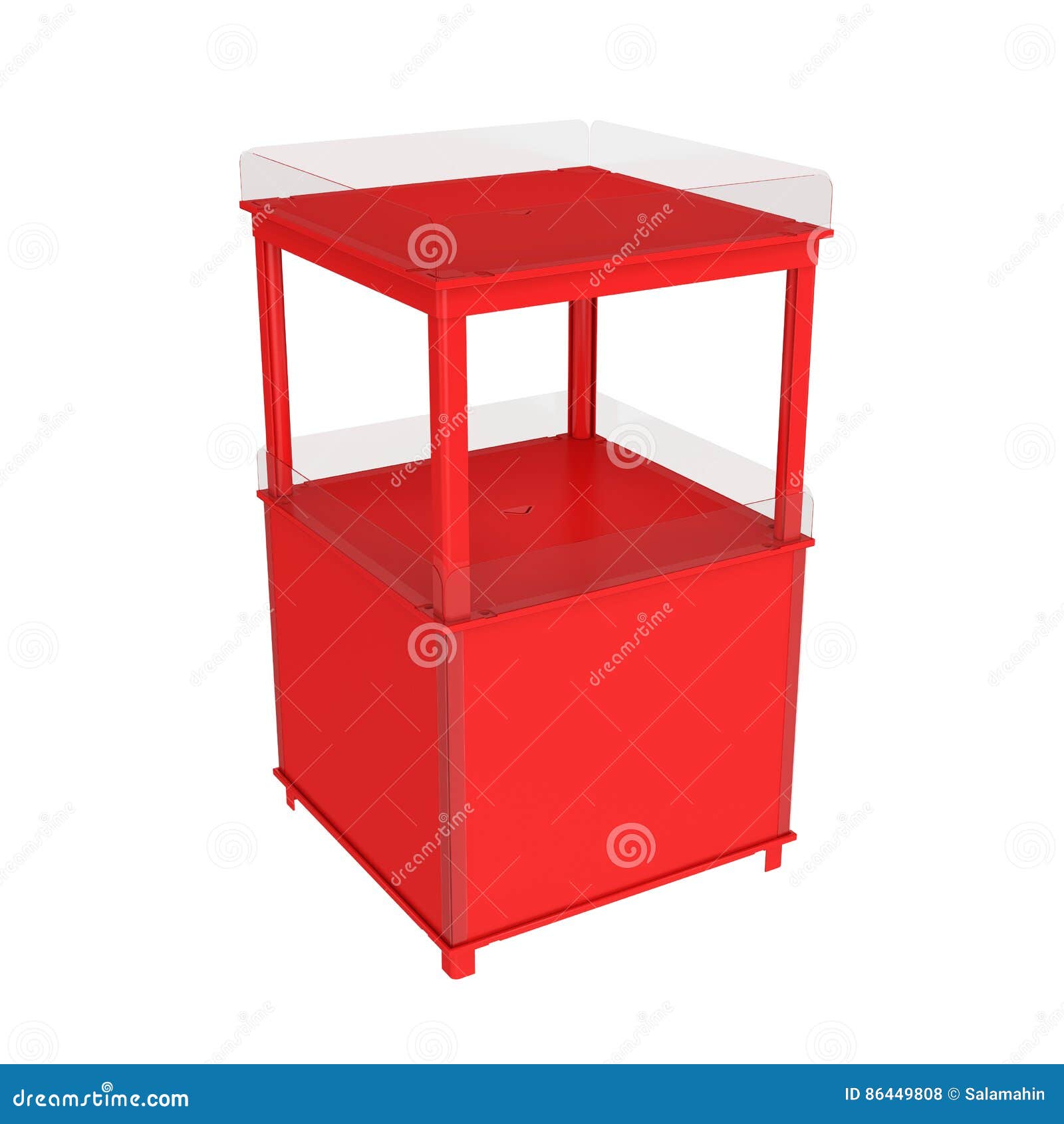 Stand Isolated on White Background, 3D Rendering Stock Illustration ...