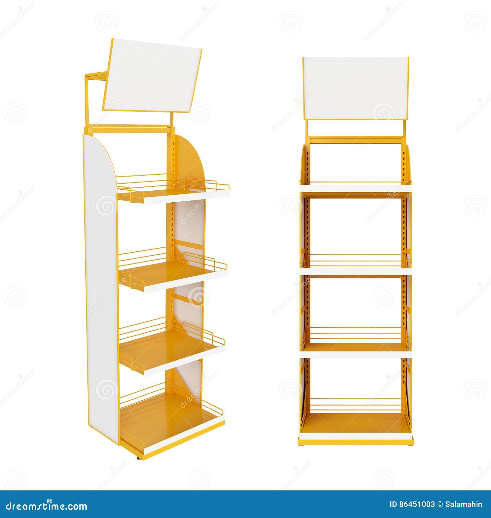 Stand Isolated on White Background, 3D Rendering Stock Illustration ...