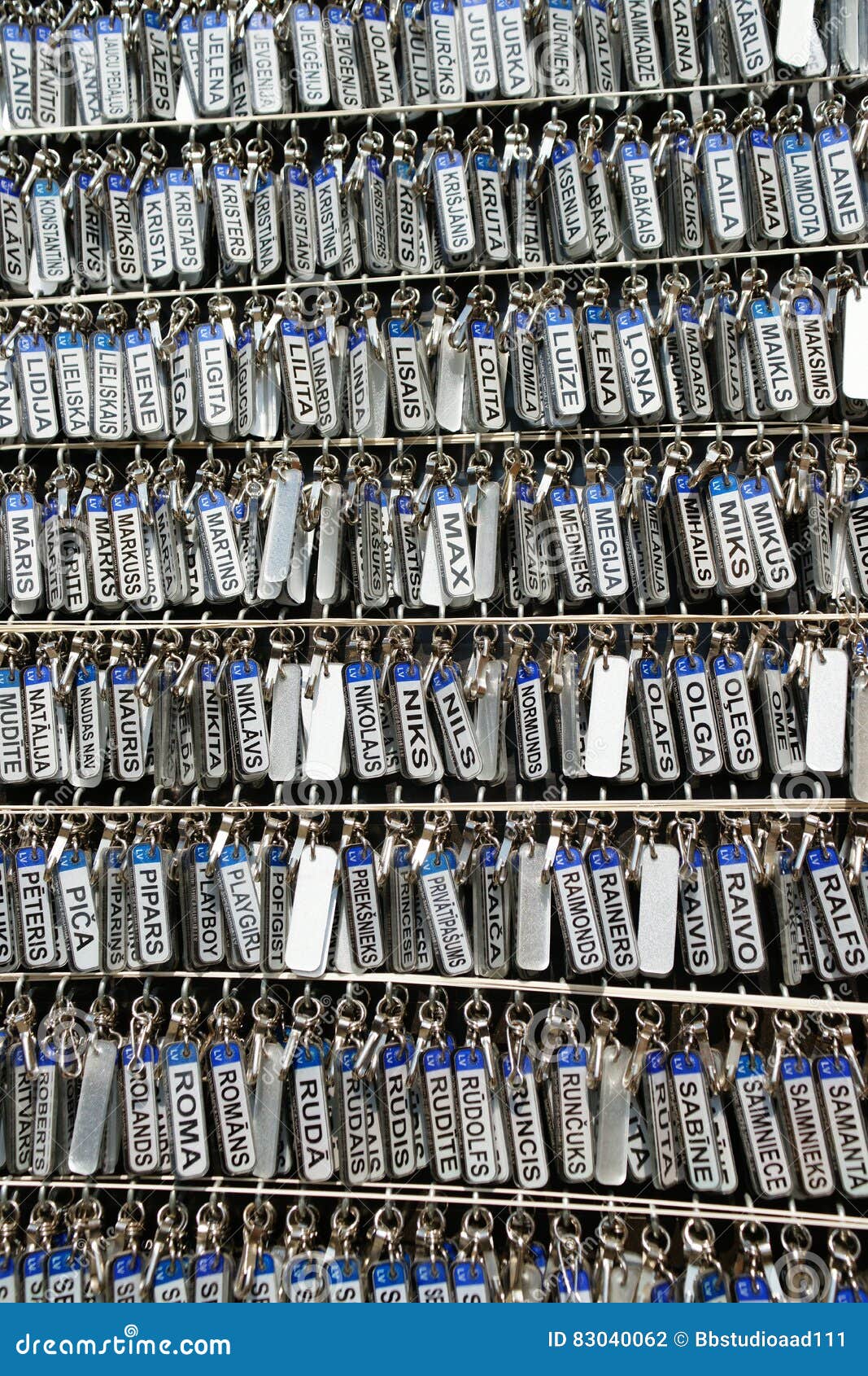 Stand with keychains editorial photography. Image of stand - 83040062