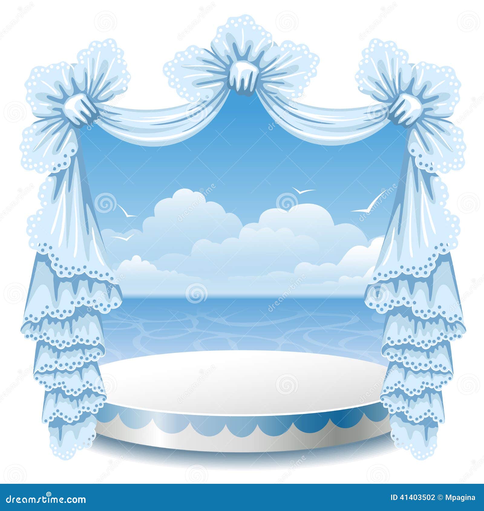 Stand and lace curtain stock vector. Illustration of backdrop - 41403502