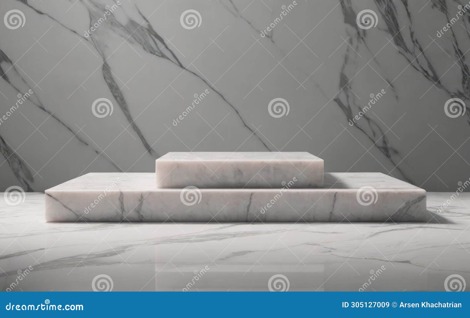 Stand Made of Two Slabs of White Marble. Product Stand and Podium for ...