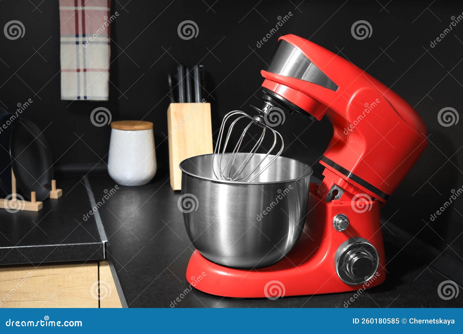 Modern Stand Mixer on Countertop in Kitchen Stock Image - Image of cook ...