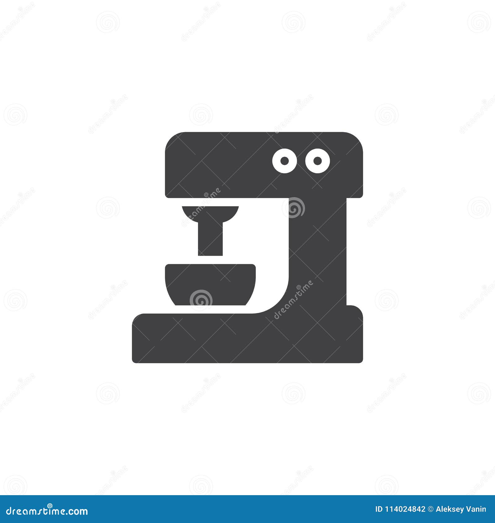 Stand mixer vector icon stock vector. Illustration of equipment - 114024842