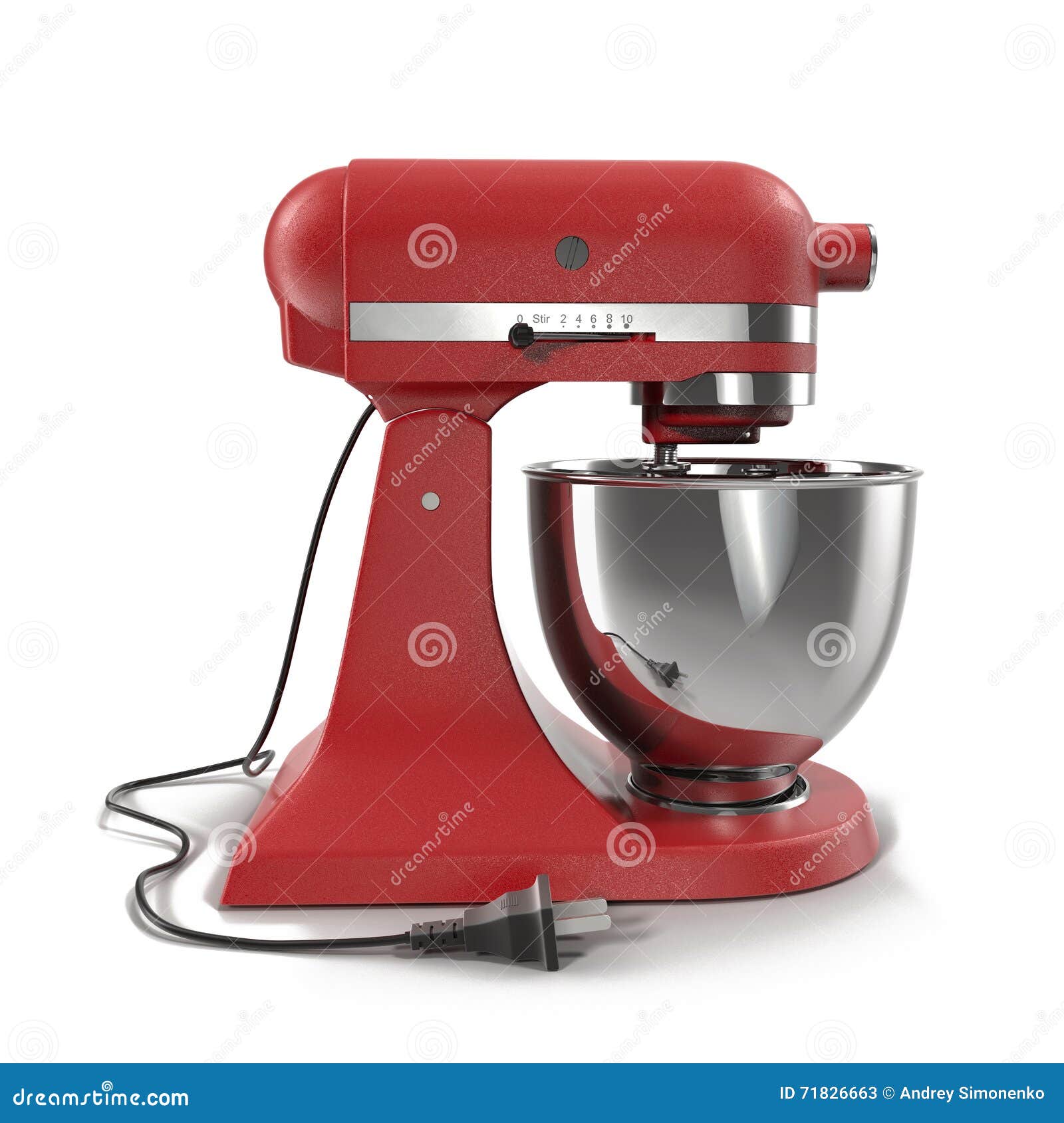 Stand Mixer on White 3D Illustration Stock Illustration - Illustration ...