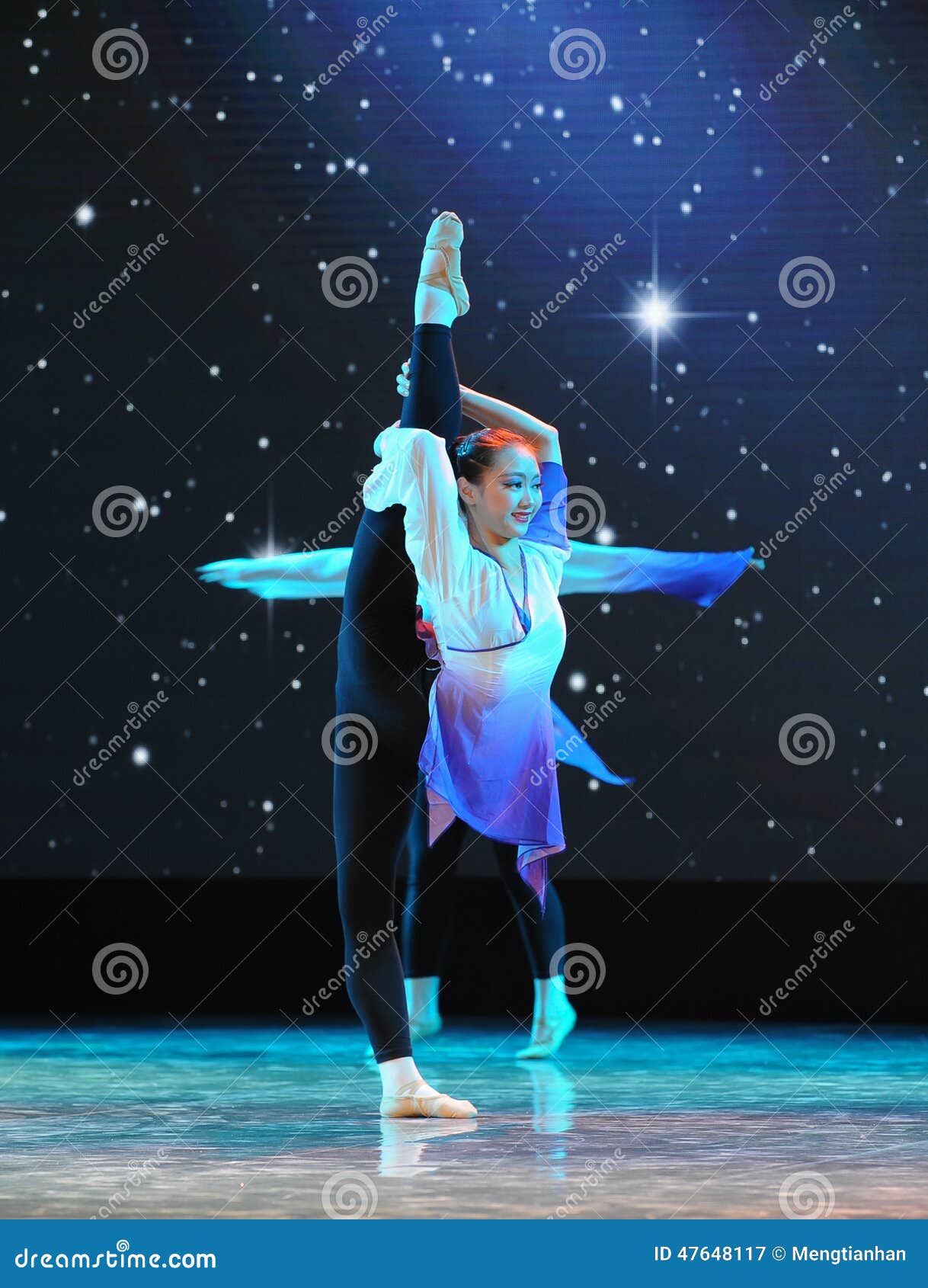 Stand on One Leg-Basic Dance Training Course Editorial Photography ...