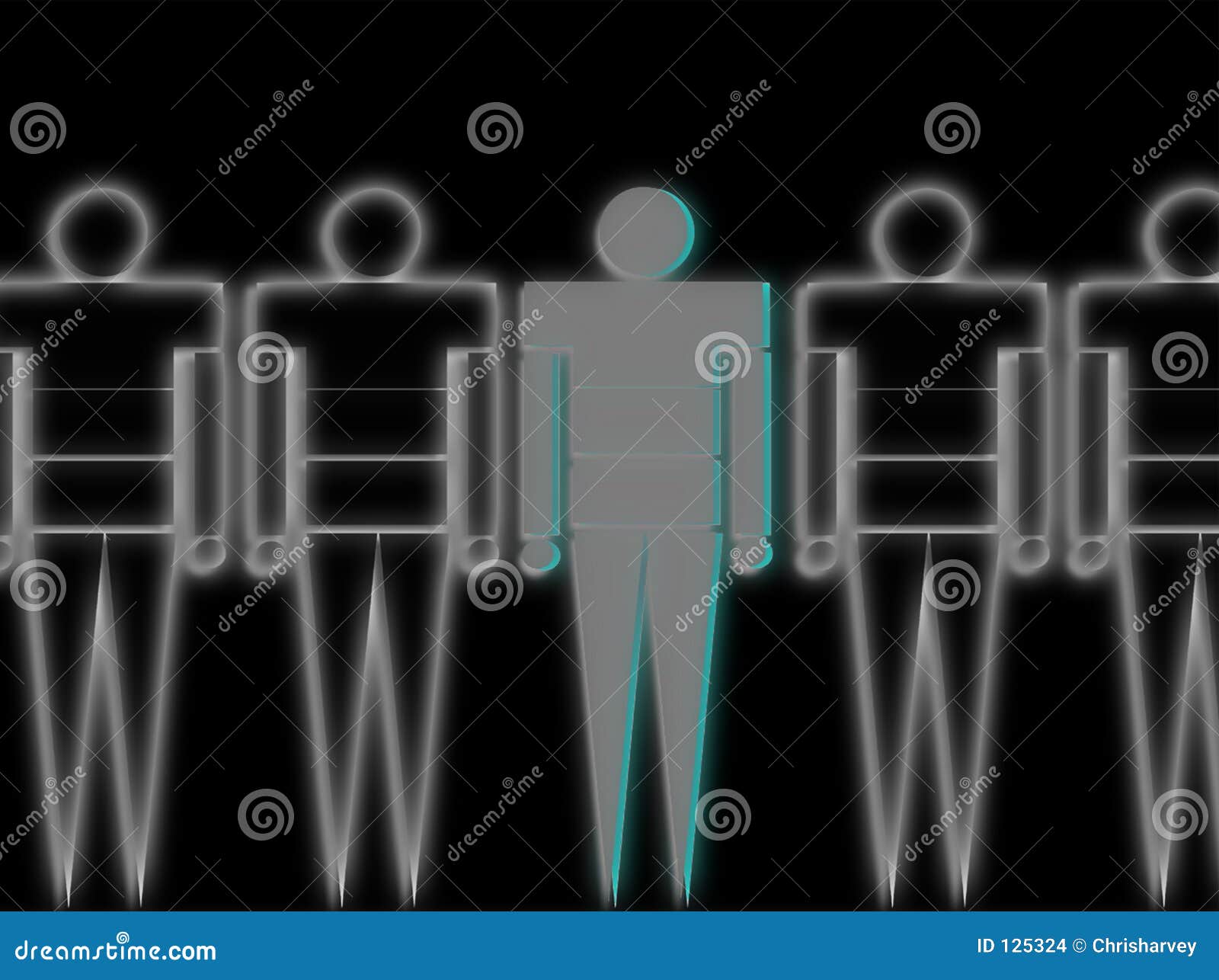 Stand Out stock illustration. Illustration of sign, humanoid - 125324