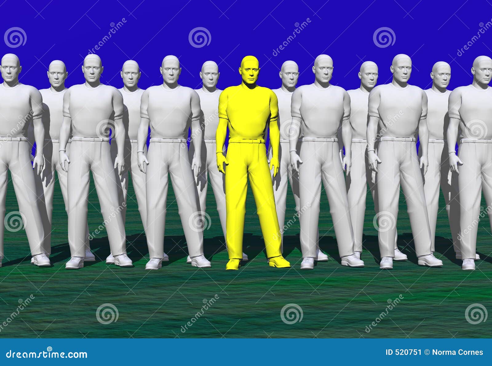 Stand out stock illustration. Illustration of crowd, group - 520751