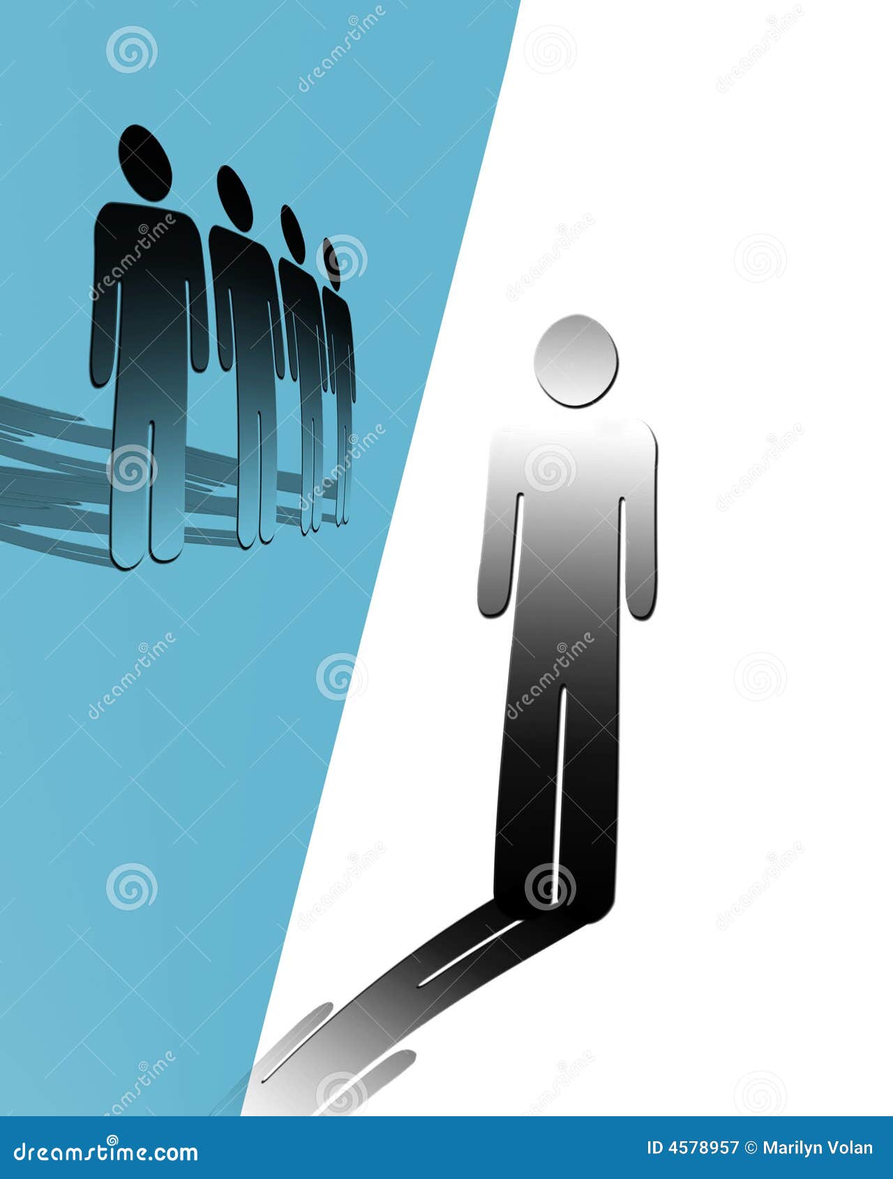 Stand Out, Be Different stock illustration. Illustration of competition ...