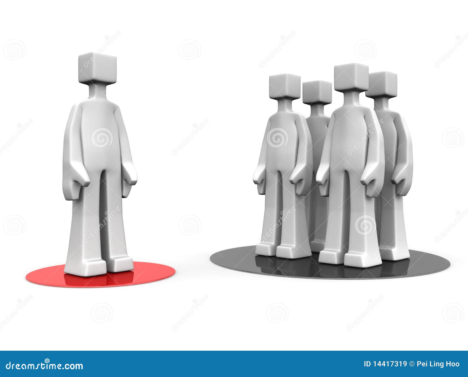 Stand Out from the Cloud Concept Stock Illustration - Illustration of ...