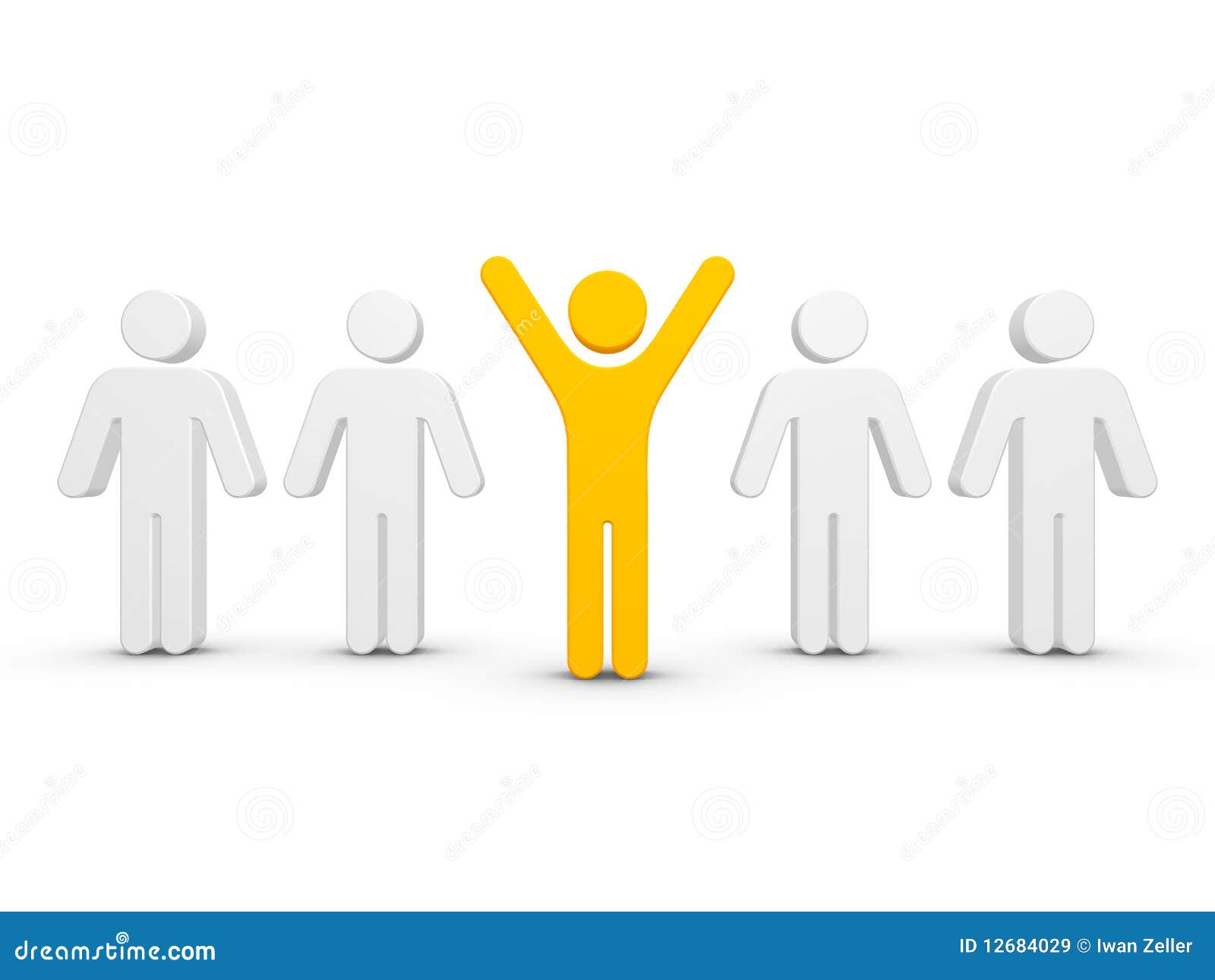 Stand Out from the Crowd stock illustration. Illustration of challenge ...