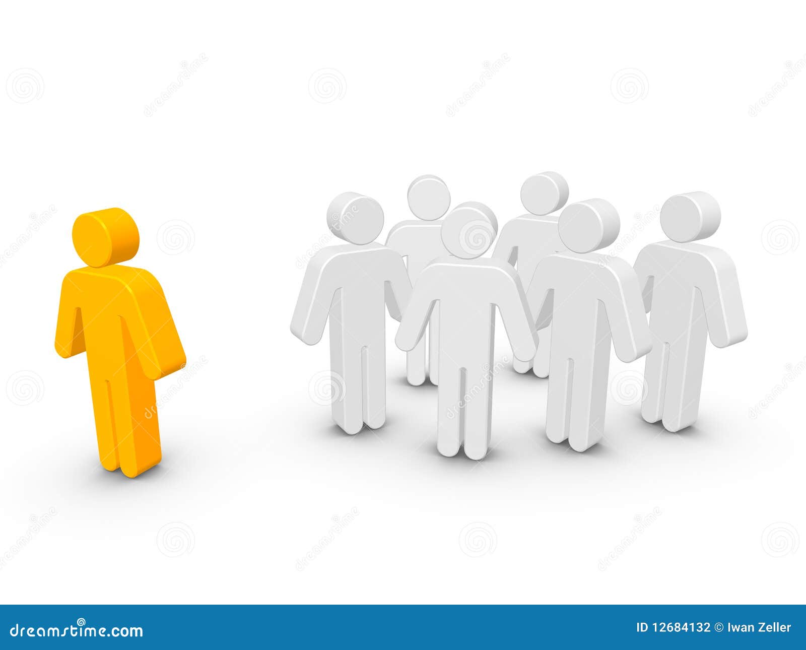 Stand Out from the Crowd stock illustration. Illustration of ...