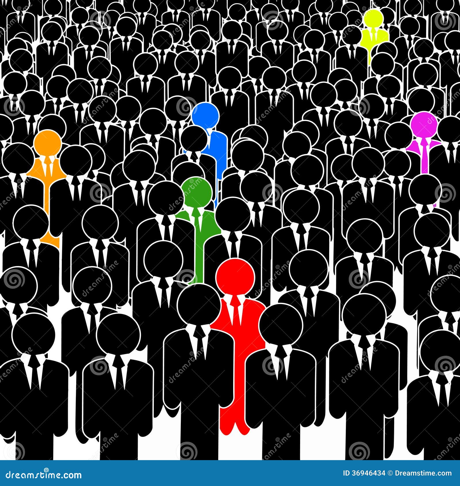 Stand out in a crowd stock vector. Illustration of design - 36946434