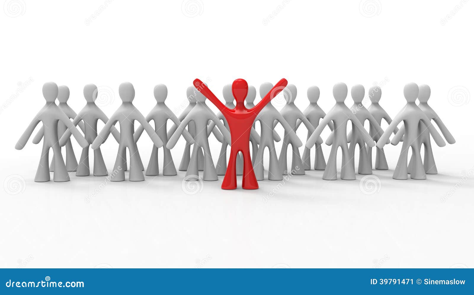 Stand Out from the Crowd stock illustration. Illustration of teamwork ...