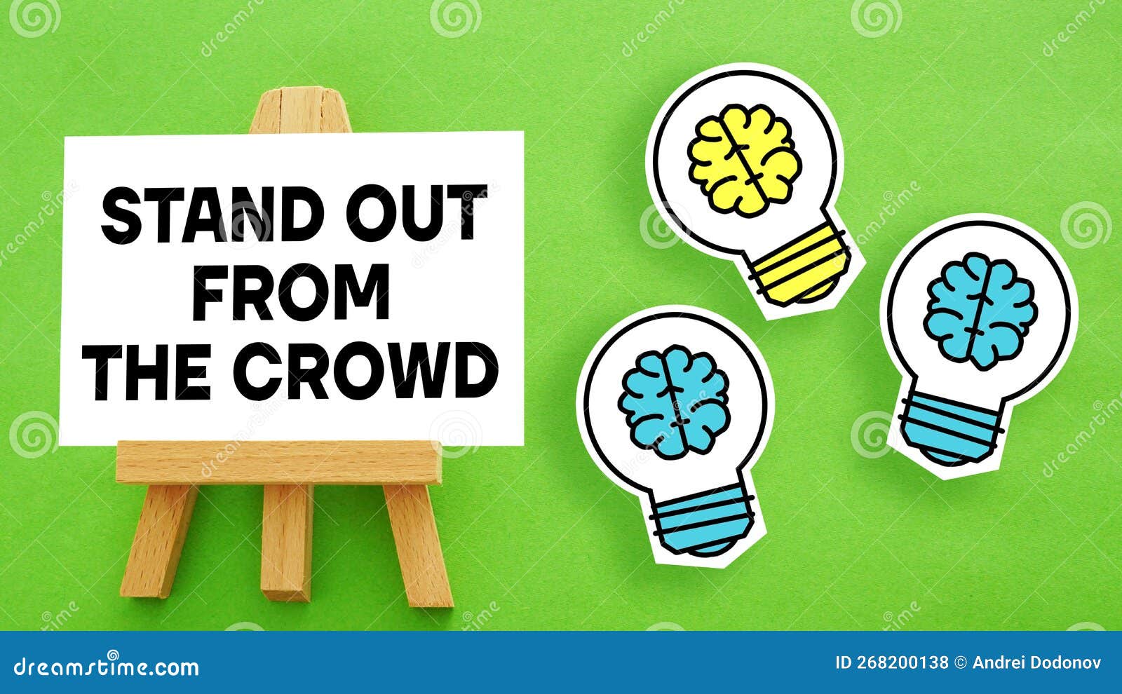 Stand Out from the Crowd Business is Shown Using the Text Stock Photo ...