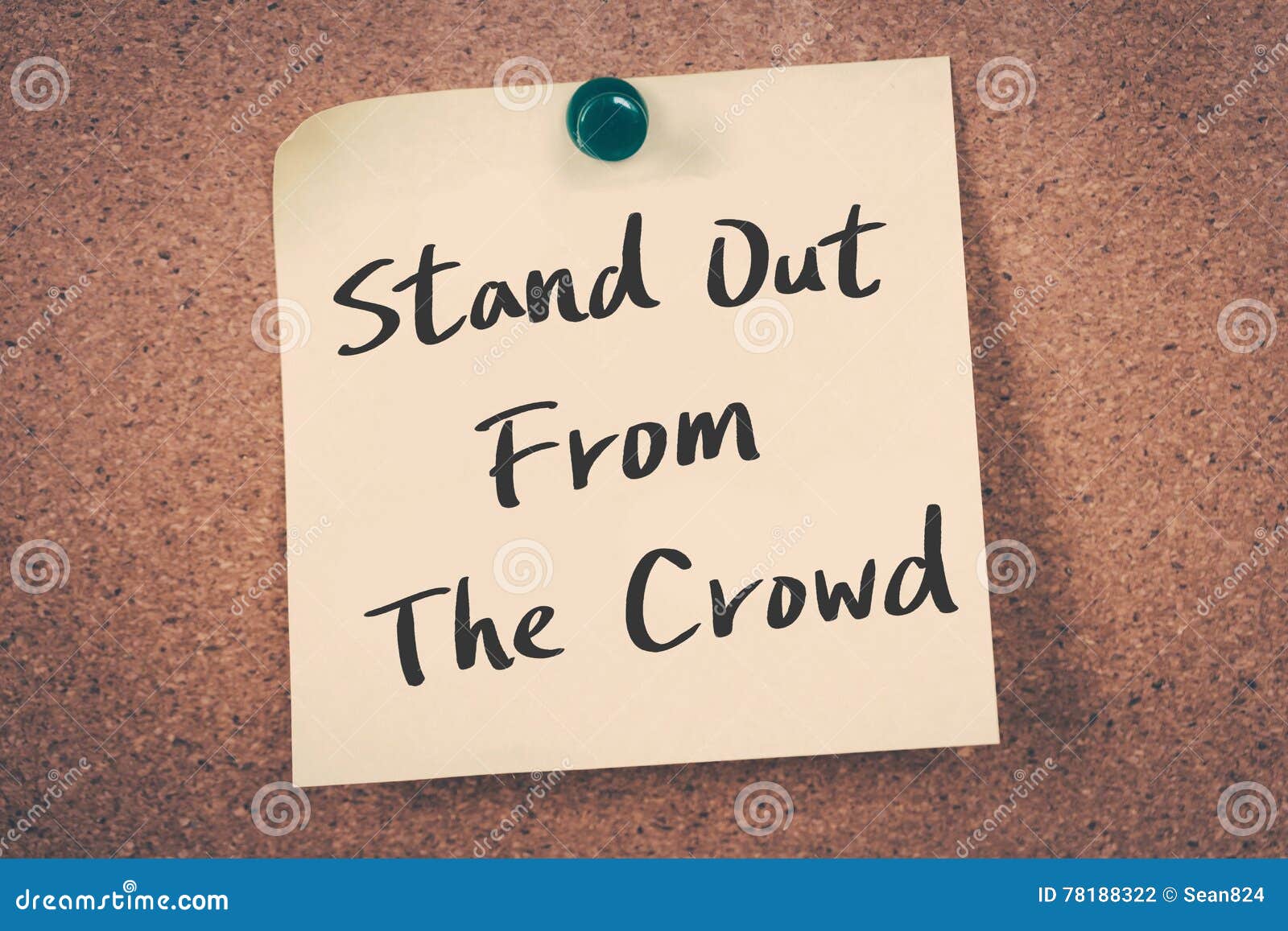 Stand Out from the Crowd stock photo. Image of difference - 78188322