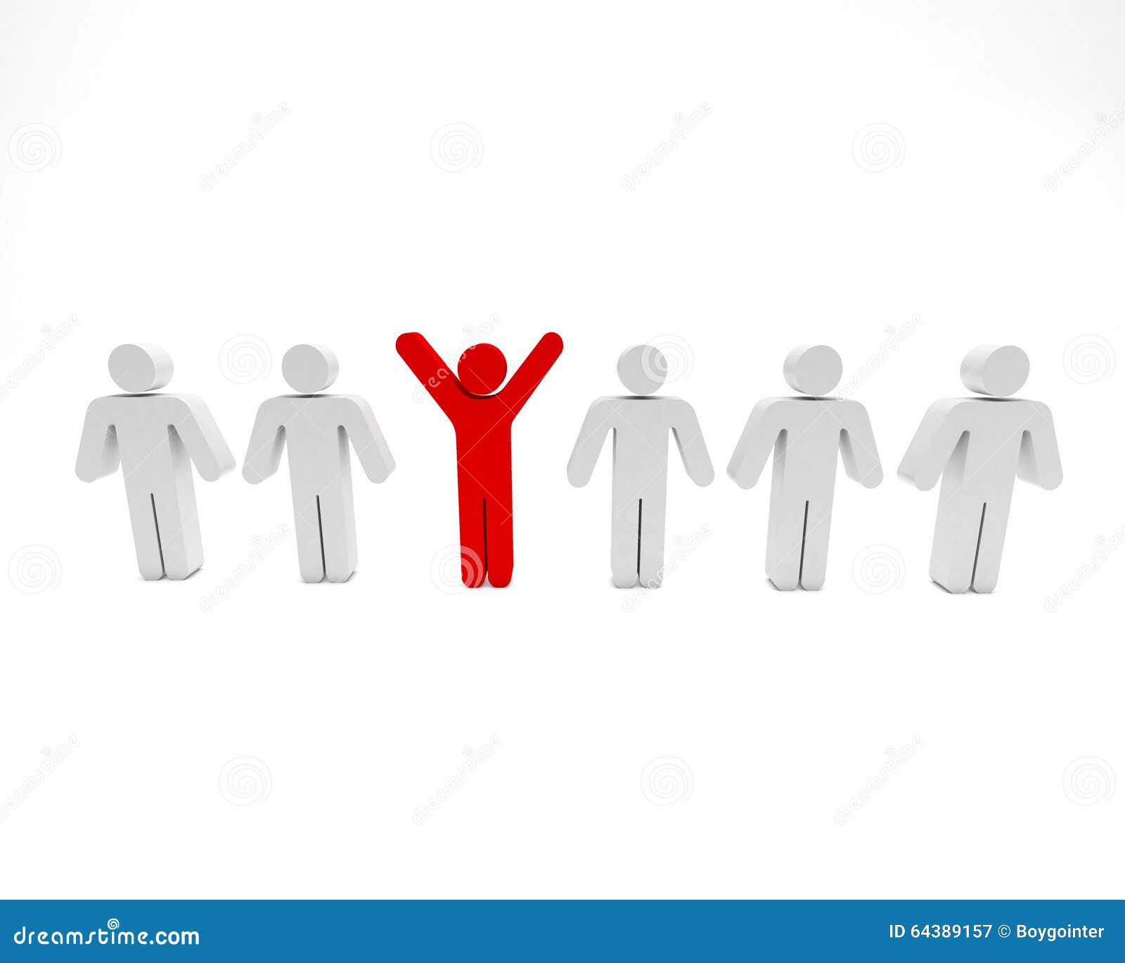 Stand Out from the Crowd stock illustration. Illustration of bonding ...
