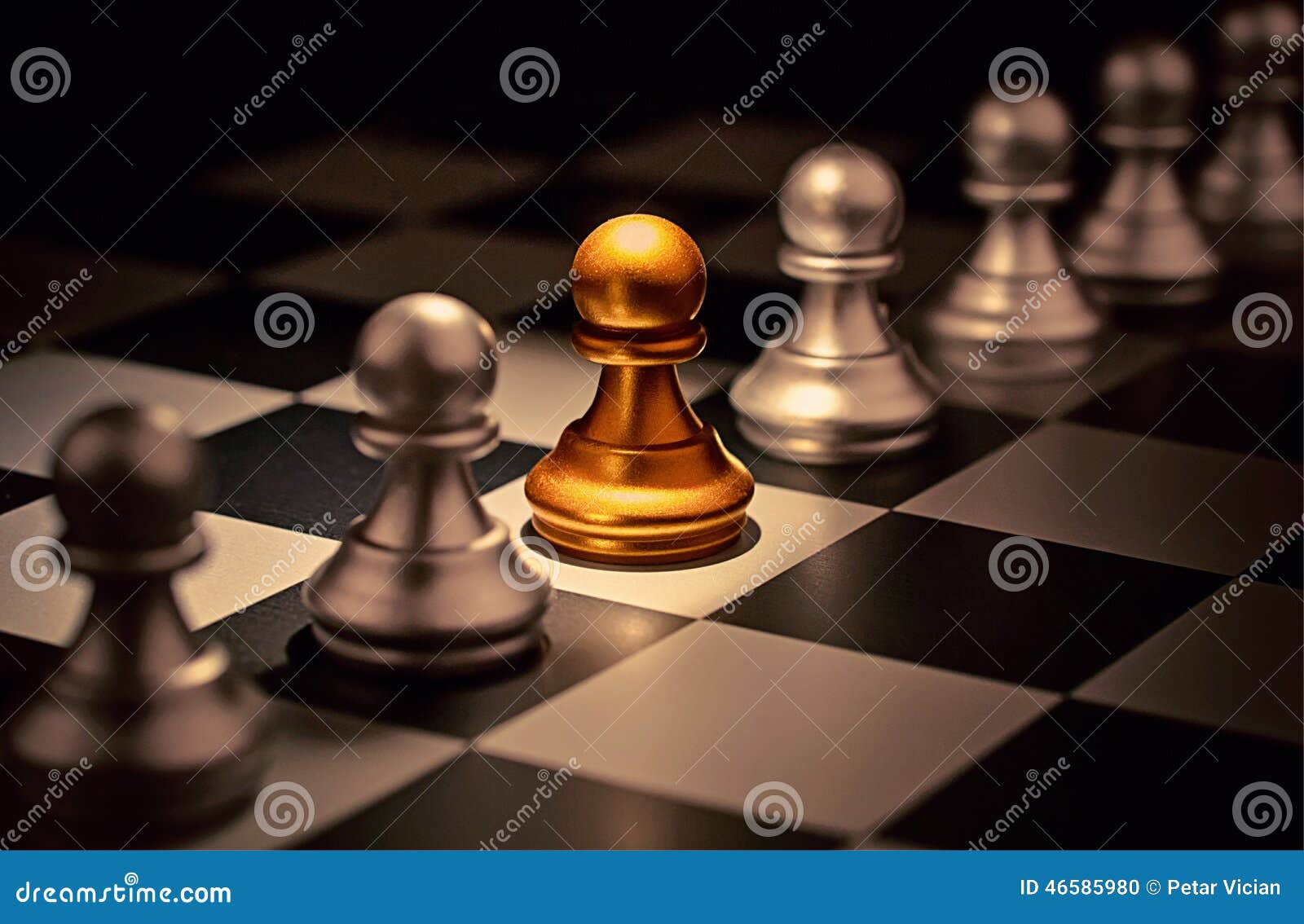 Stand Out of Crowd Individuality Concept Odd Chess Piece Stock Photo ...
