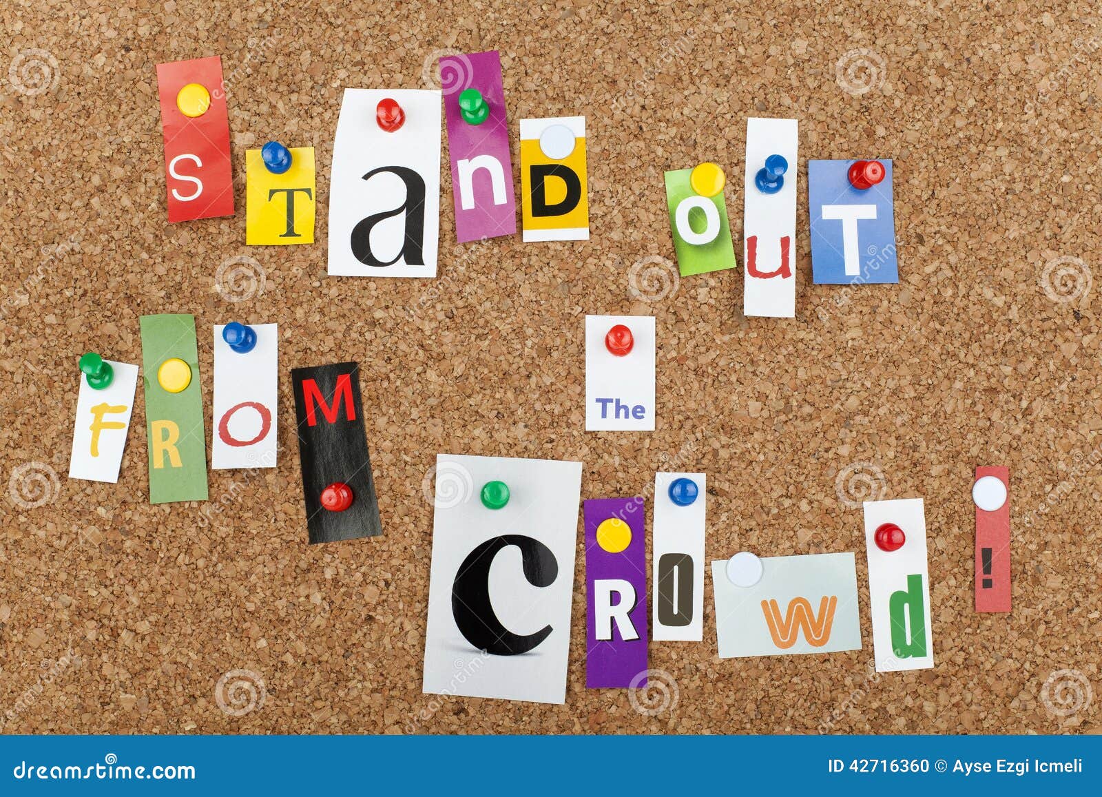 STAND OUT from CROWD stock photo. Image of improvement - 42716360