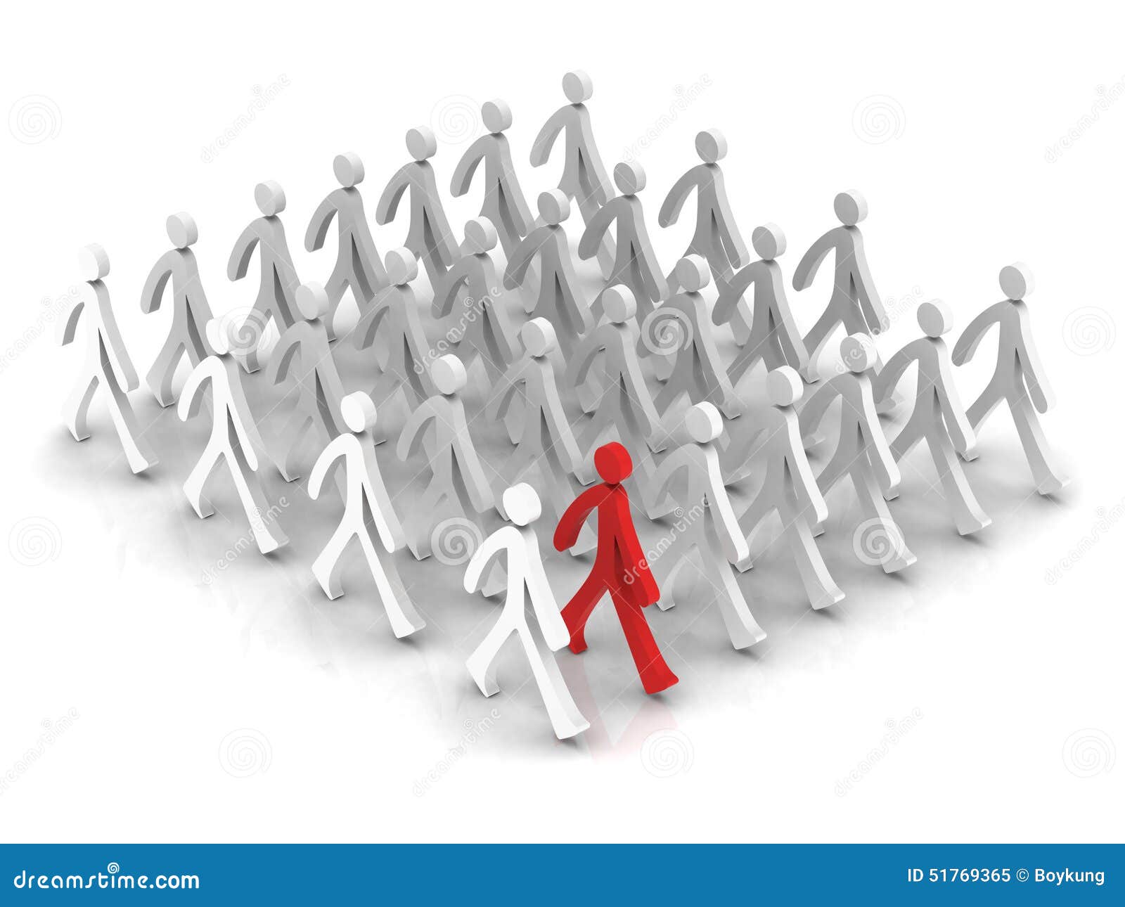 Stand Out from the Crowd on White Background Stock Image - Image of ...